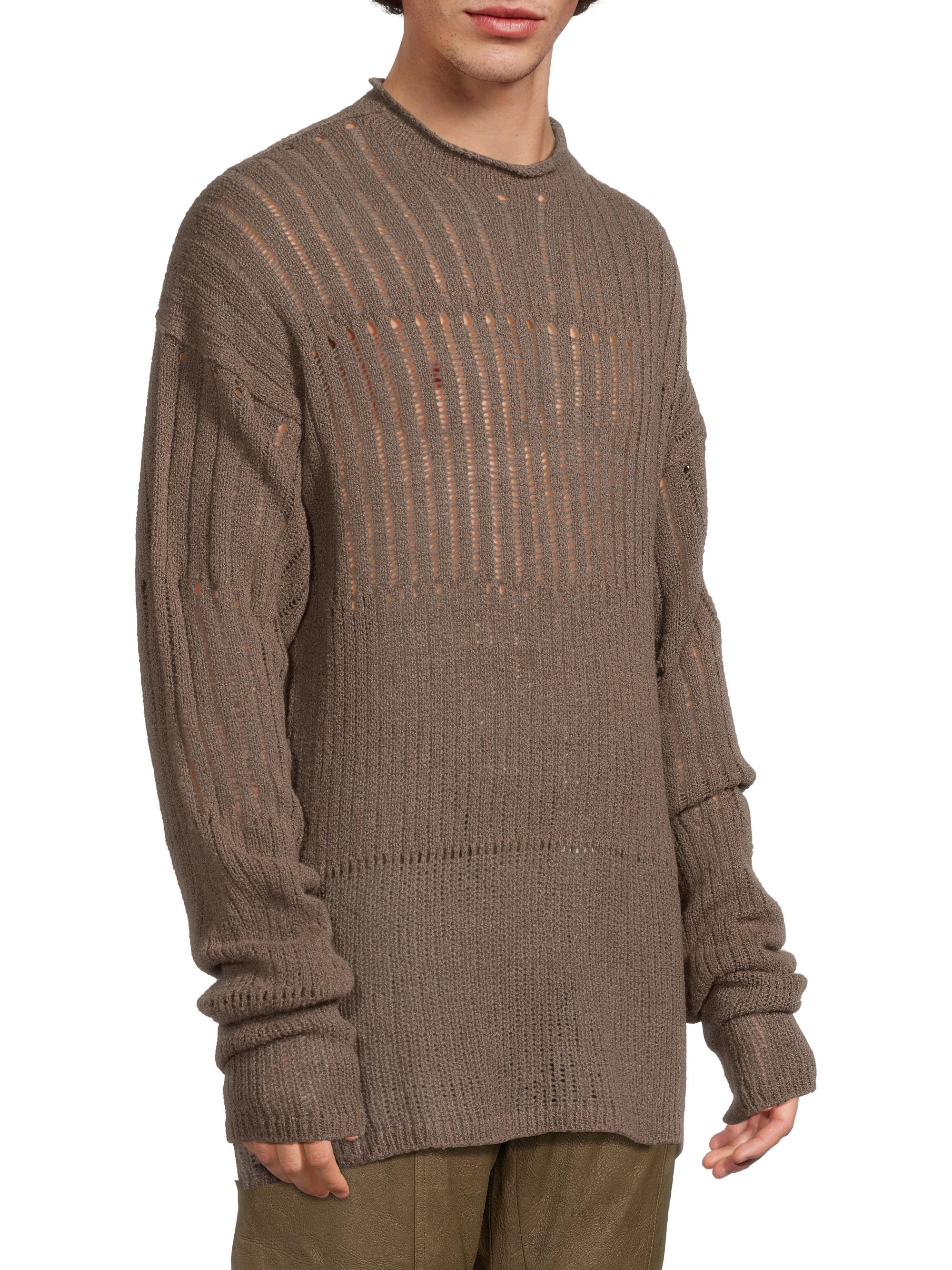 Rick Owens Grid Oversized Sweater | Saks Fifth Avenue