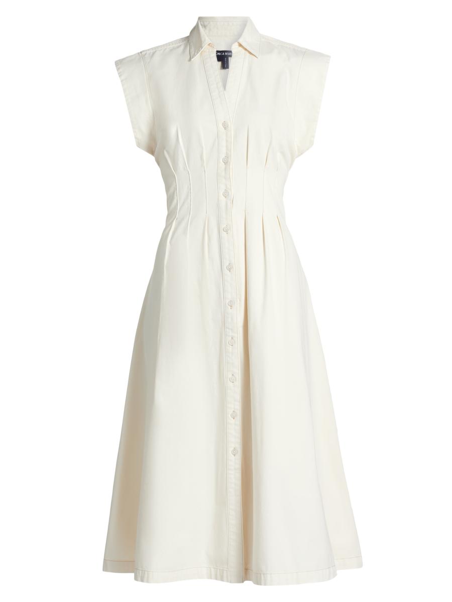 Veronica Beard Ruben Cotton Cap-Sleeve Midi-Shirtdress | Saks Fifth Avenue