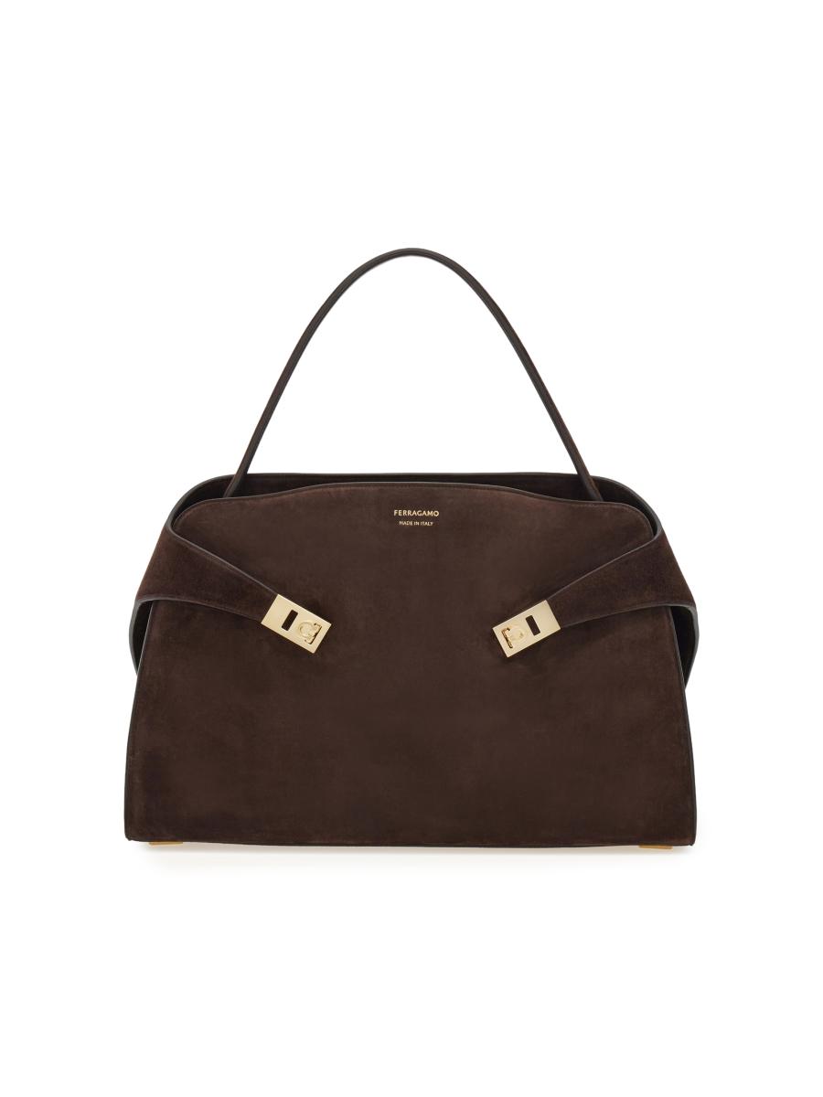 FERRAGAMO Hug Suede Shoulder Bag | Saks Fifth Avenue