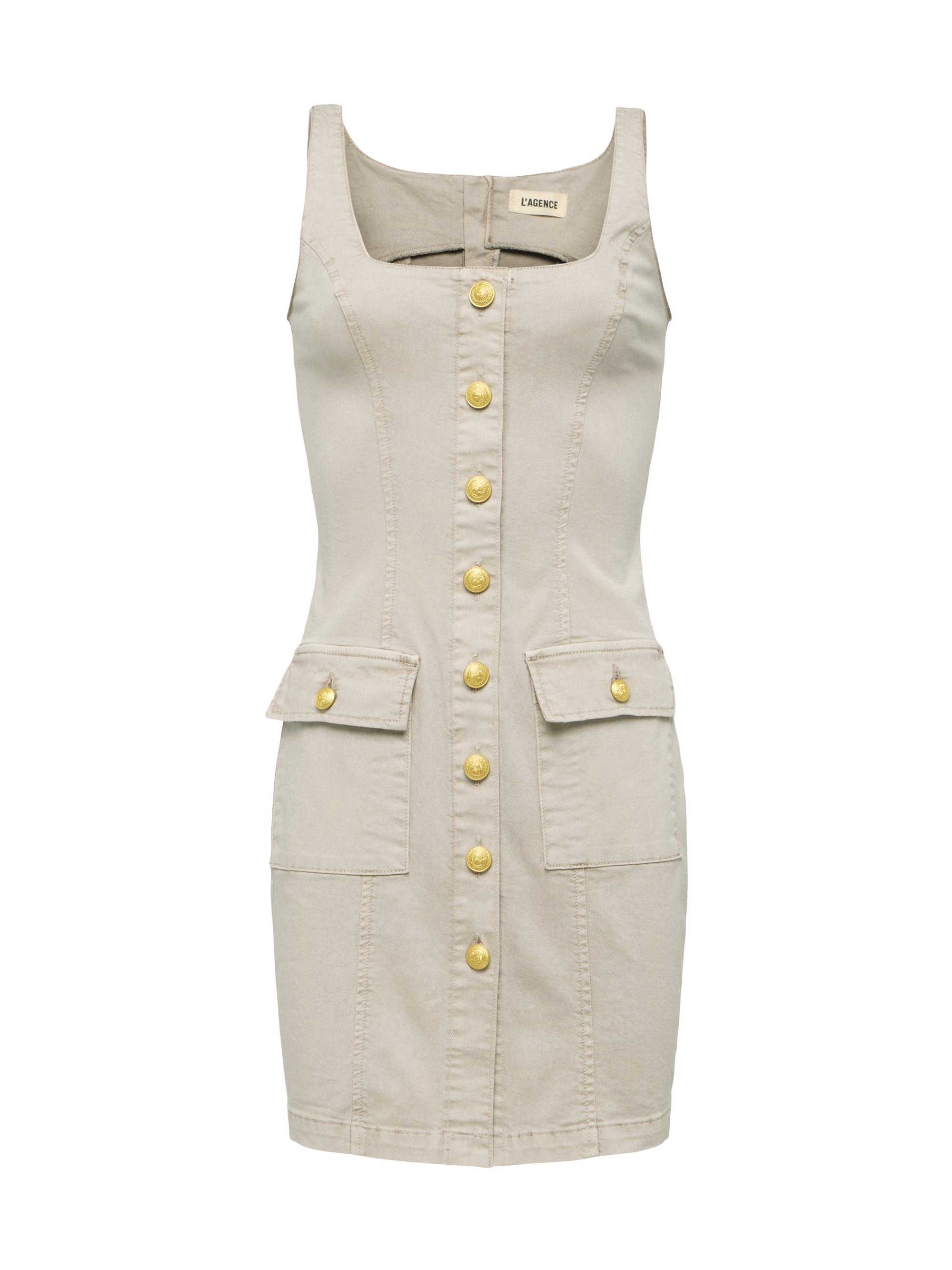 L'AGENCE Midy Button-Front Minidress | Saks Fifth Avenue