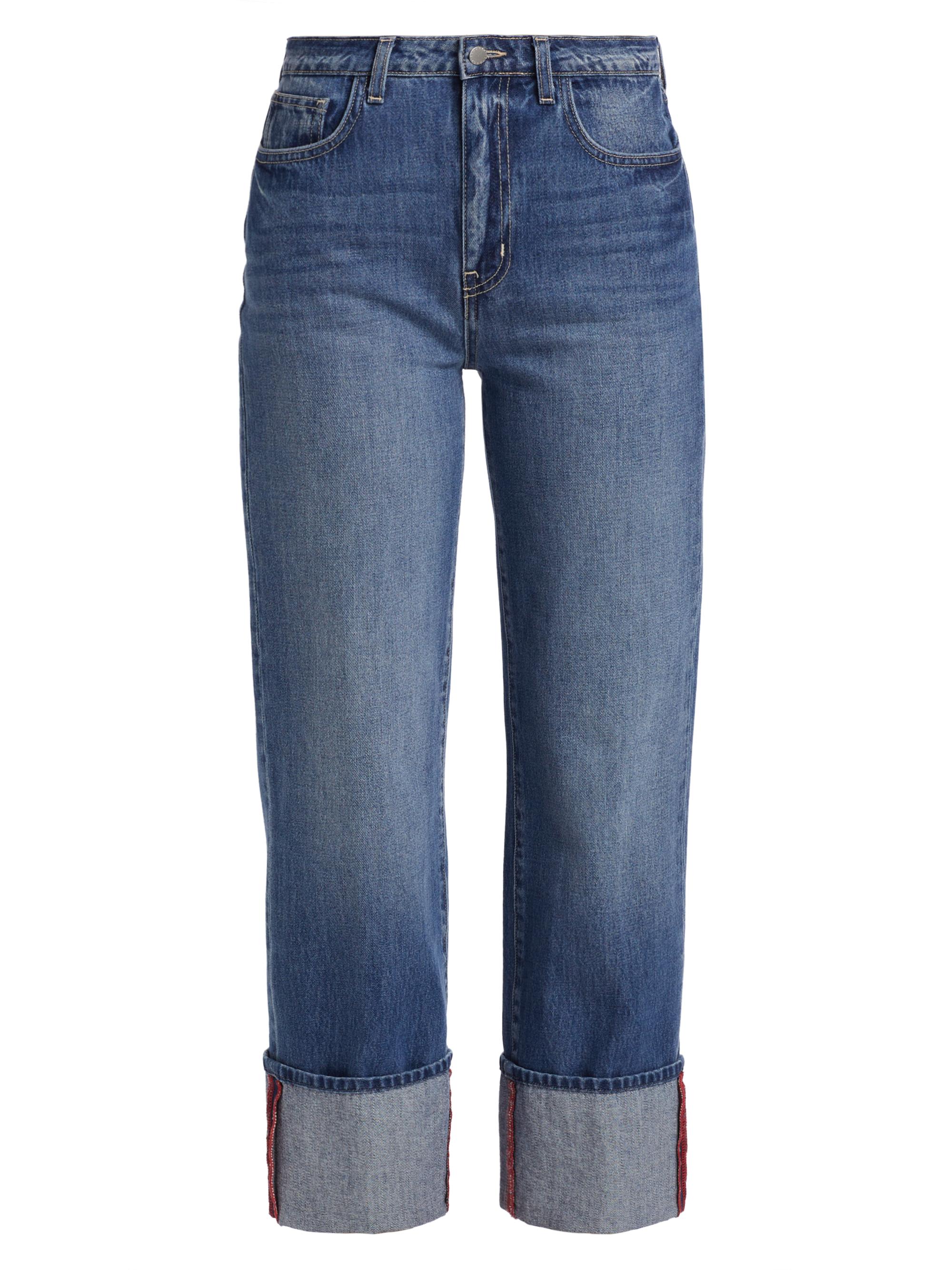 L'AGENCE Leighton Cuffed Stovepipe Jeans | Saks Fifth Avenue