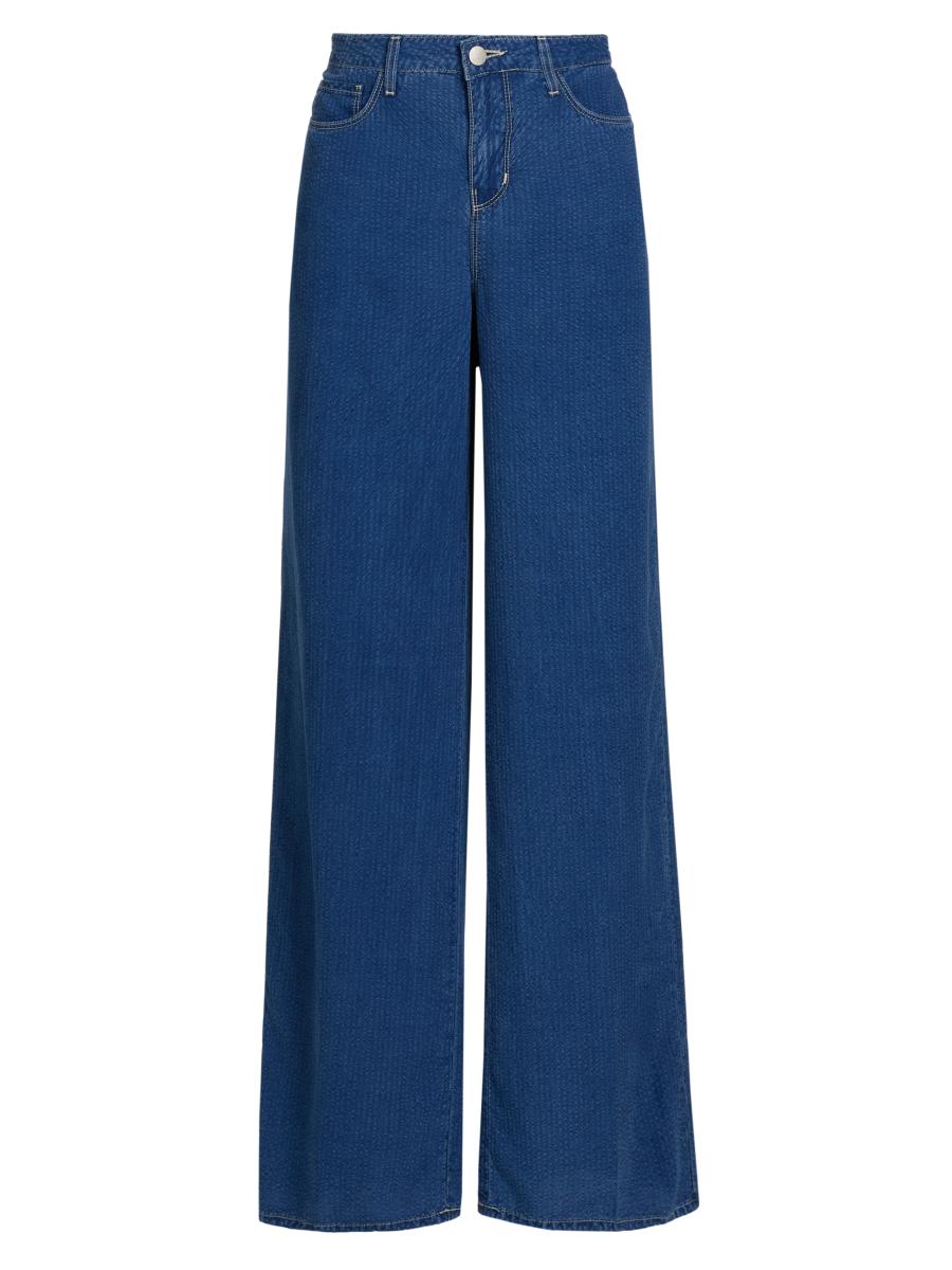 L'AGENCE Alicent High-Rise Sneaker Wide-Leg Jeans | Saks Fifth Avenue