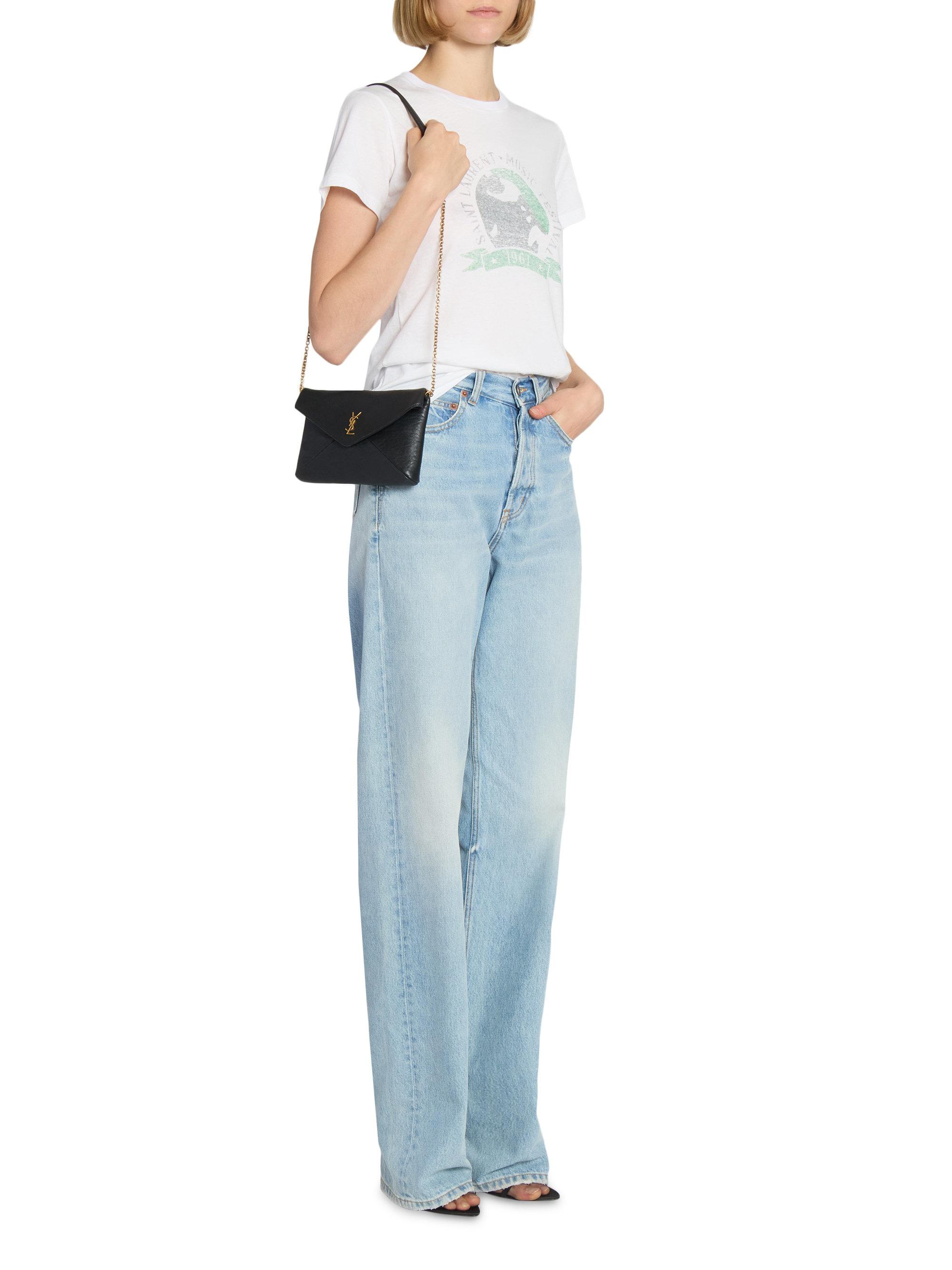 Shop Saint Laurent Cassandre Chain Pouch in Lambskin | Saks Fifth Avenue