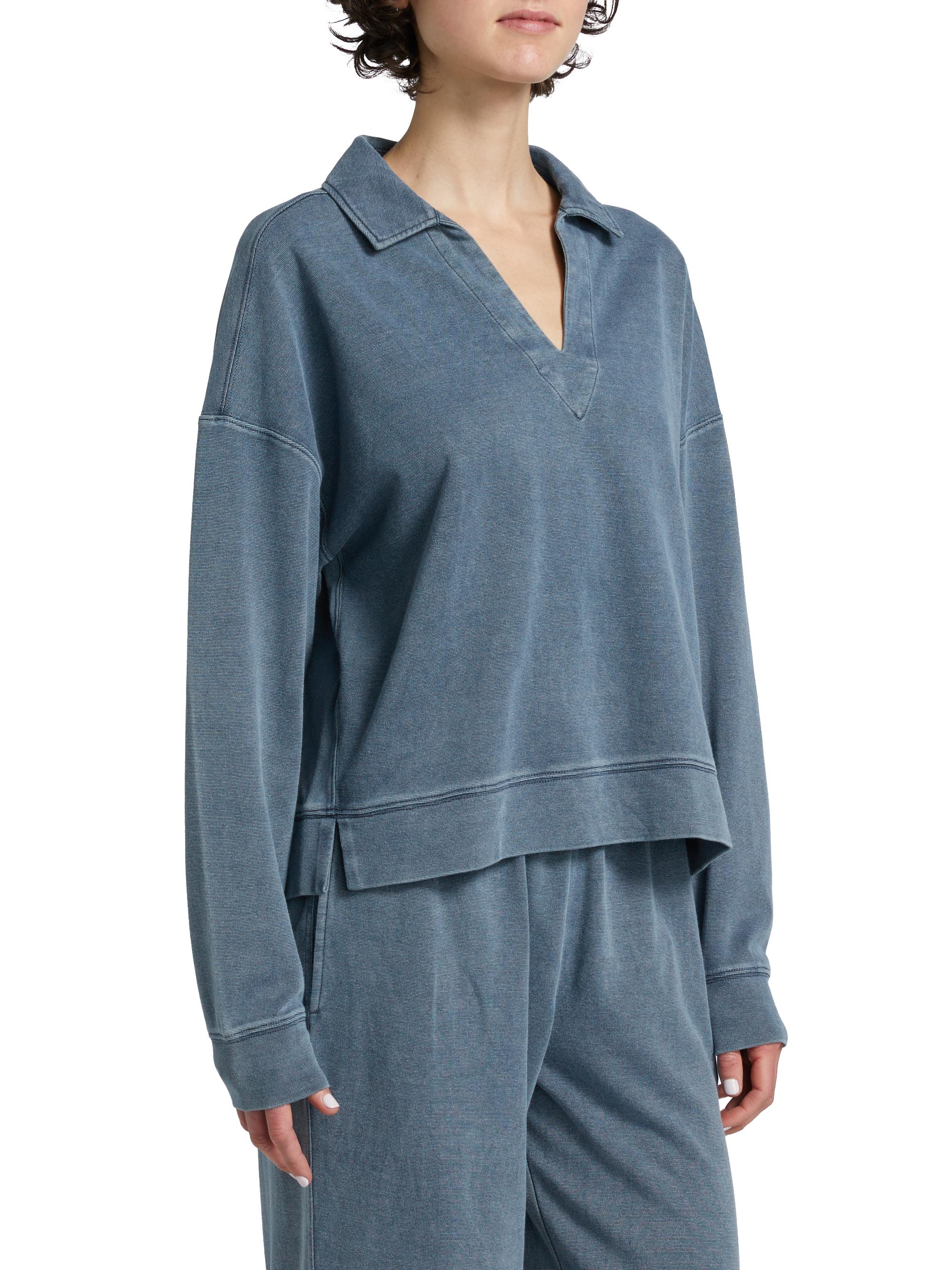 Stellae Dux Cotton Blend Polo Sweatshirt Saks Fifth Avenue 1189