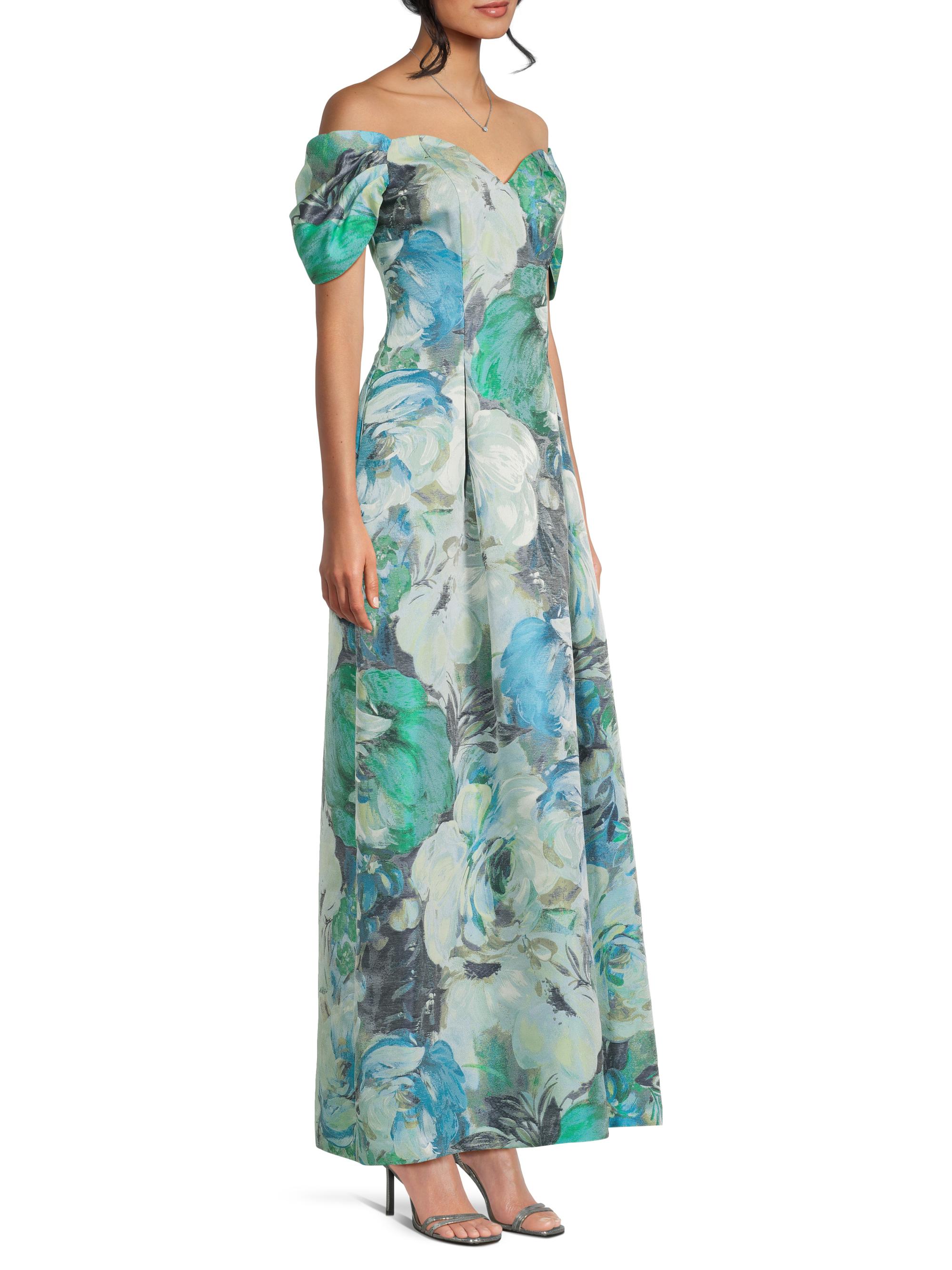 Aidan Mattox Floral Jacquard Gown | Saks Fifth Avenue