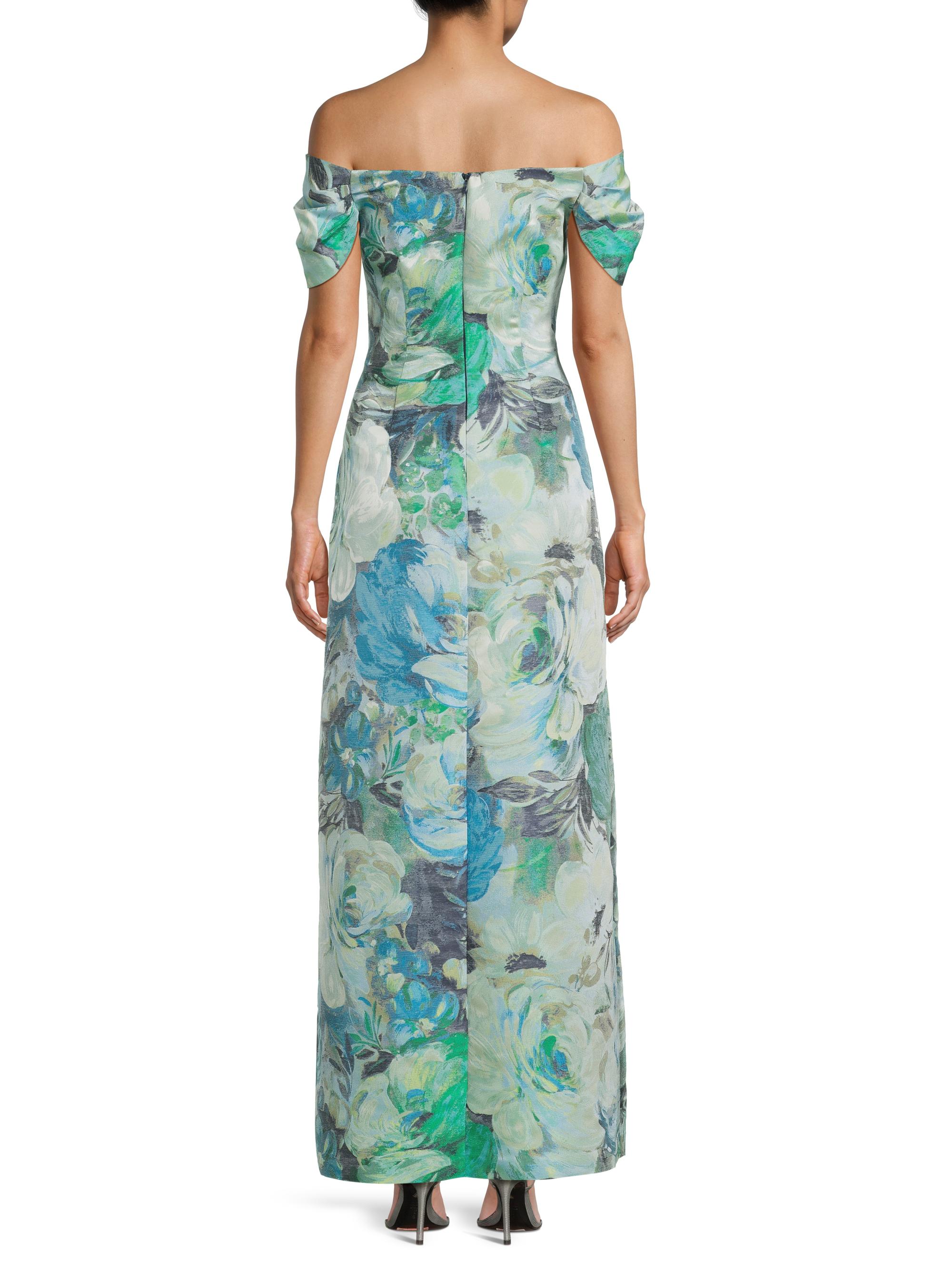 Aidan Mattox Floral Jacquard Gown | Saks Fifth Avenue
