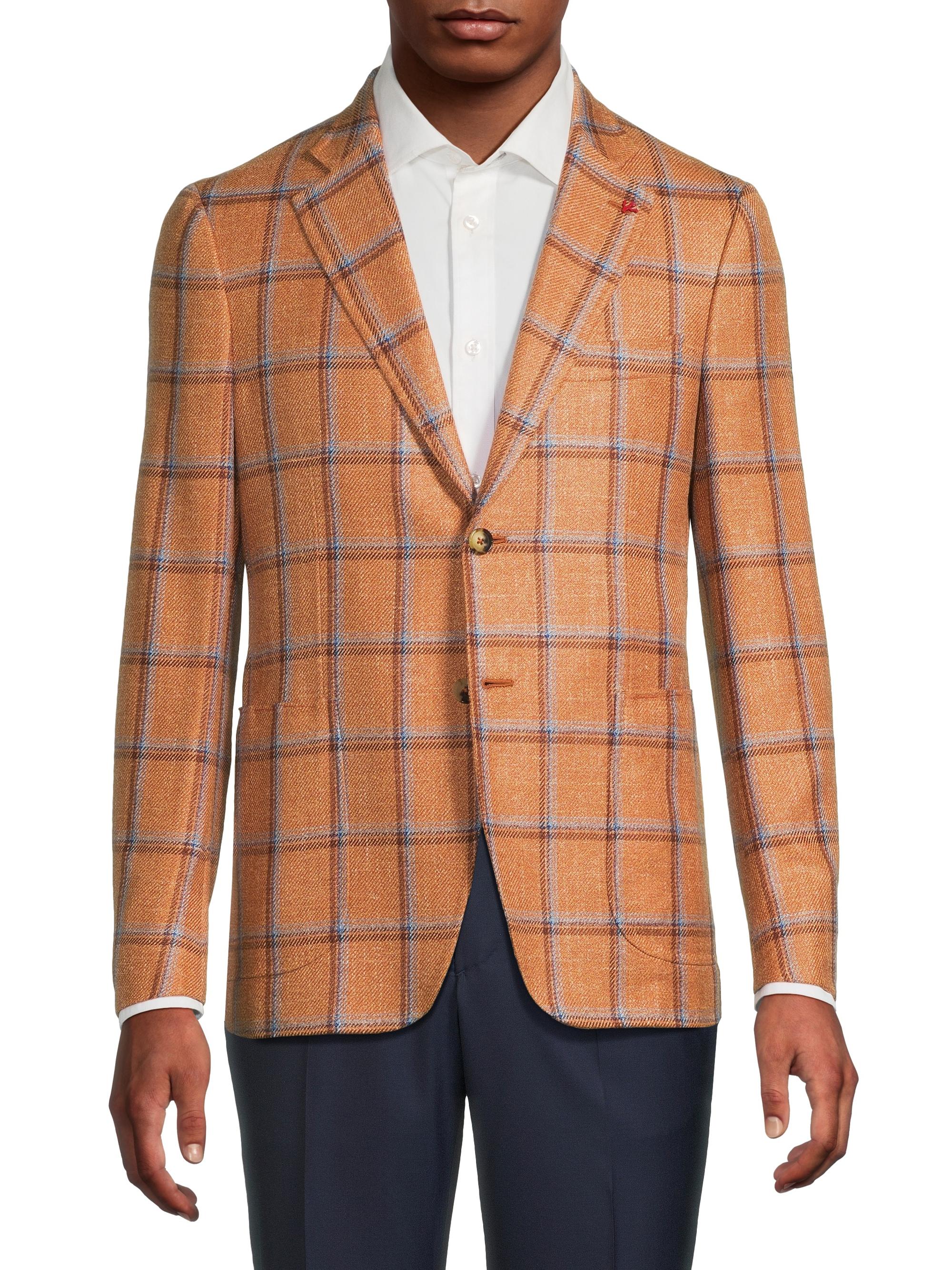 Isaia Bold Check Sportcoat | Saks Fifth Avenue