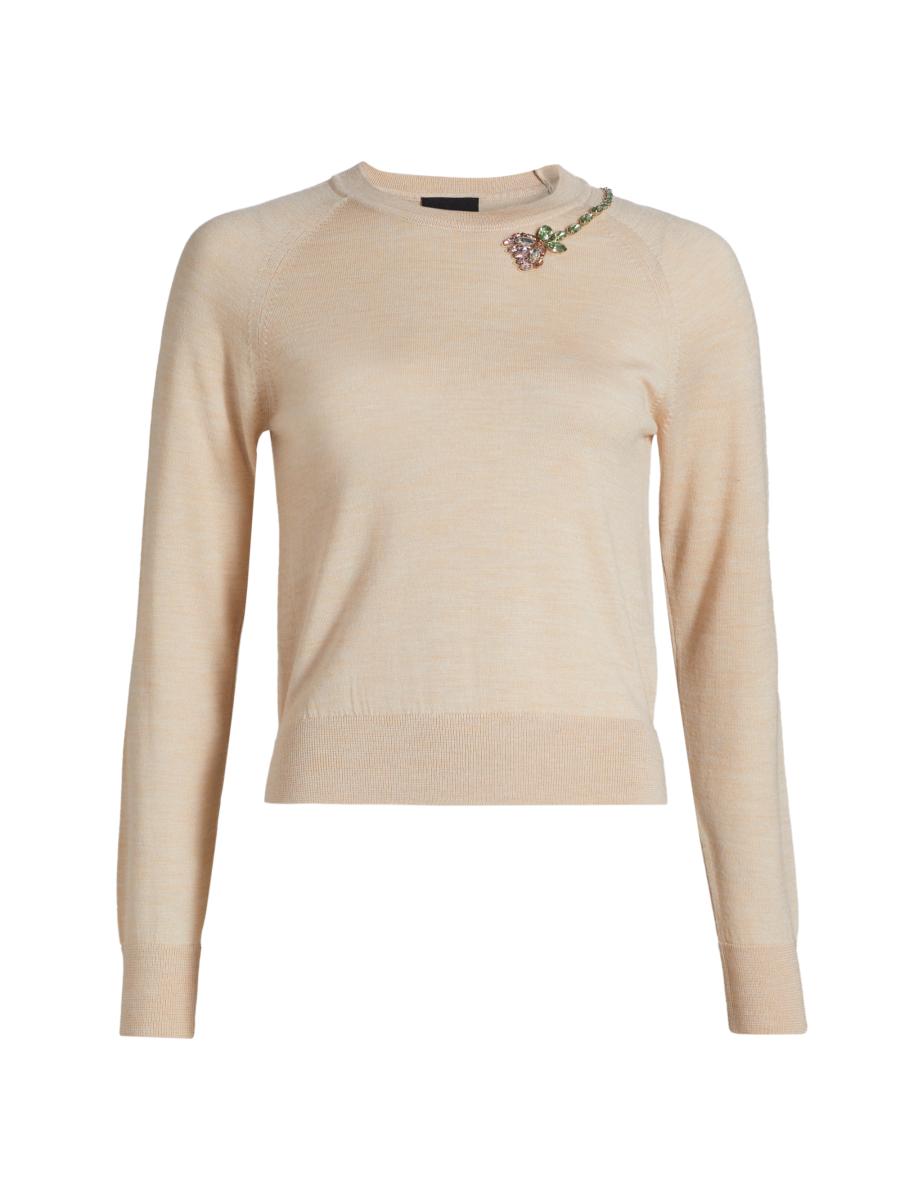 Simone Rocha Floral Embellished Sweater | Saks Fifth Avenue