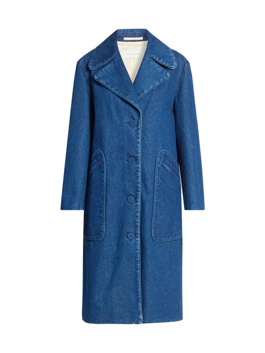 Dries Van Noten Washed Cotton Denim Coat | Saks Fifth Avenue