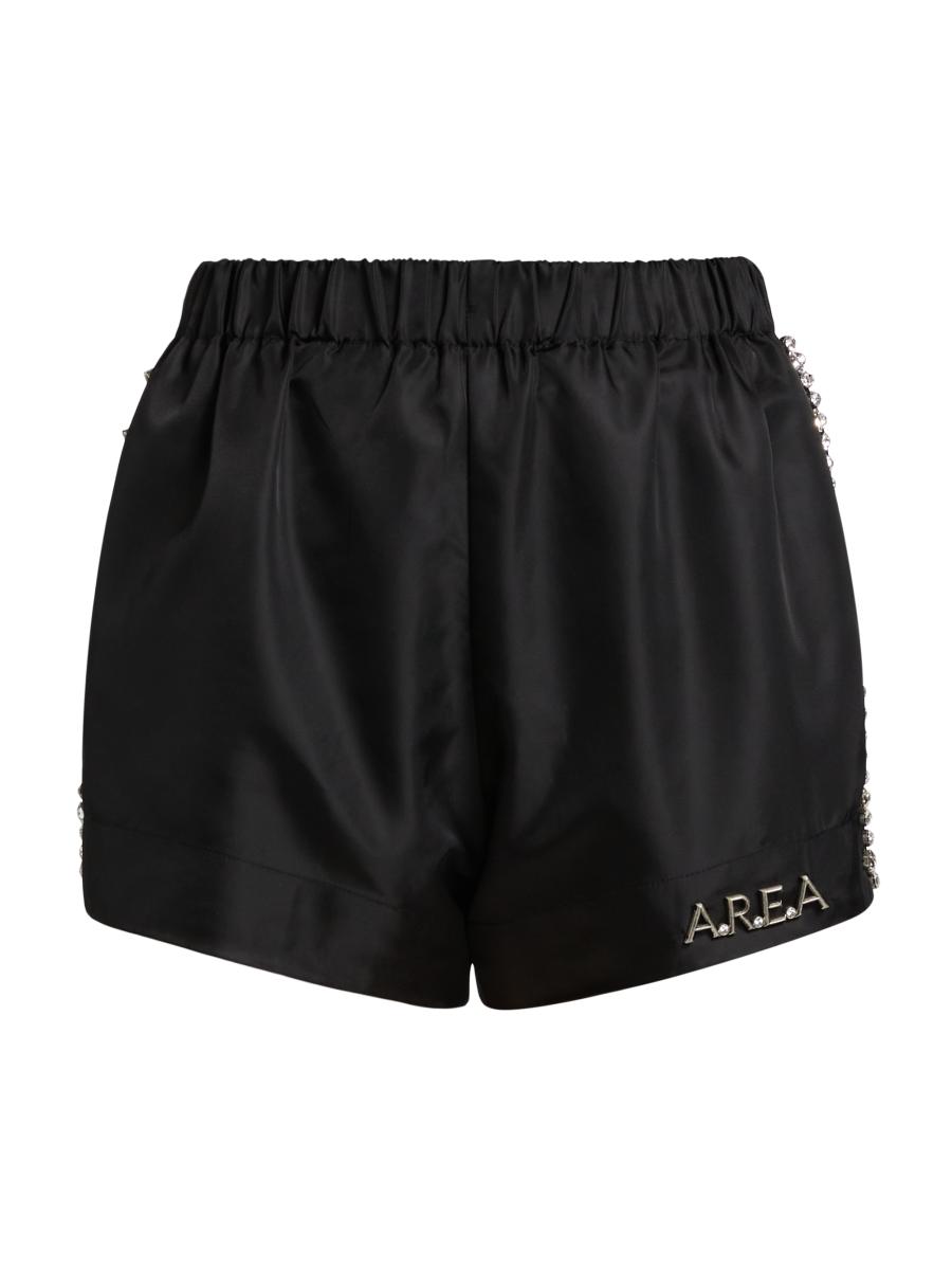 Area Crystal Trim Track Shorts | Saks Fifth Avenue