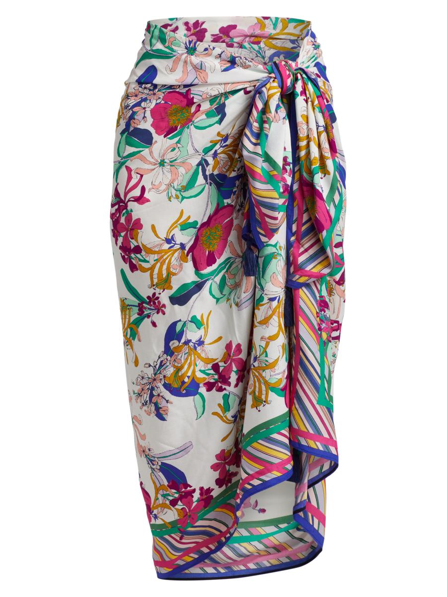Johnny Was Aldrich Floral Tie-Waist Sarong | Saks Fifth Avenue