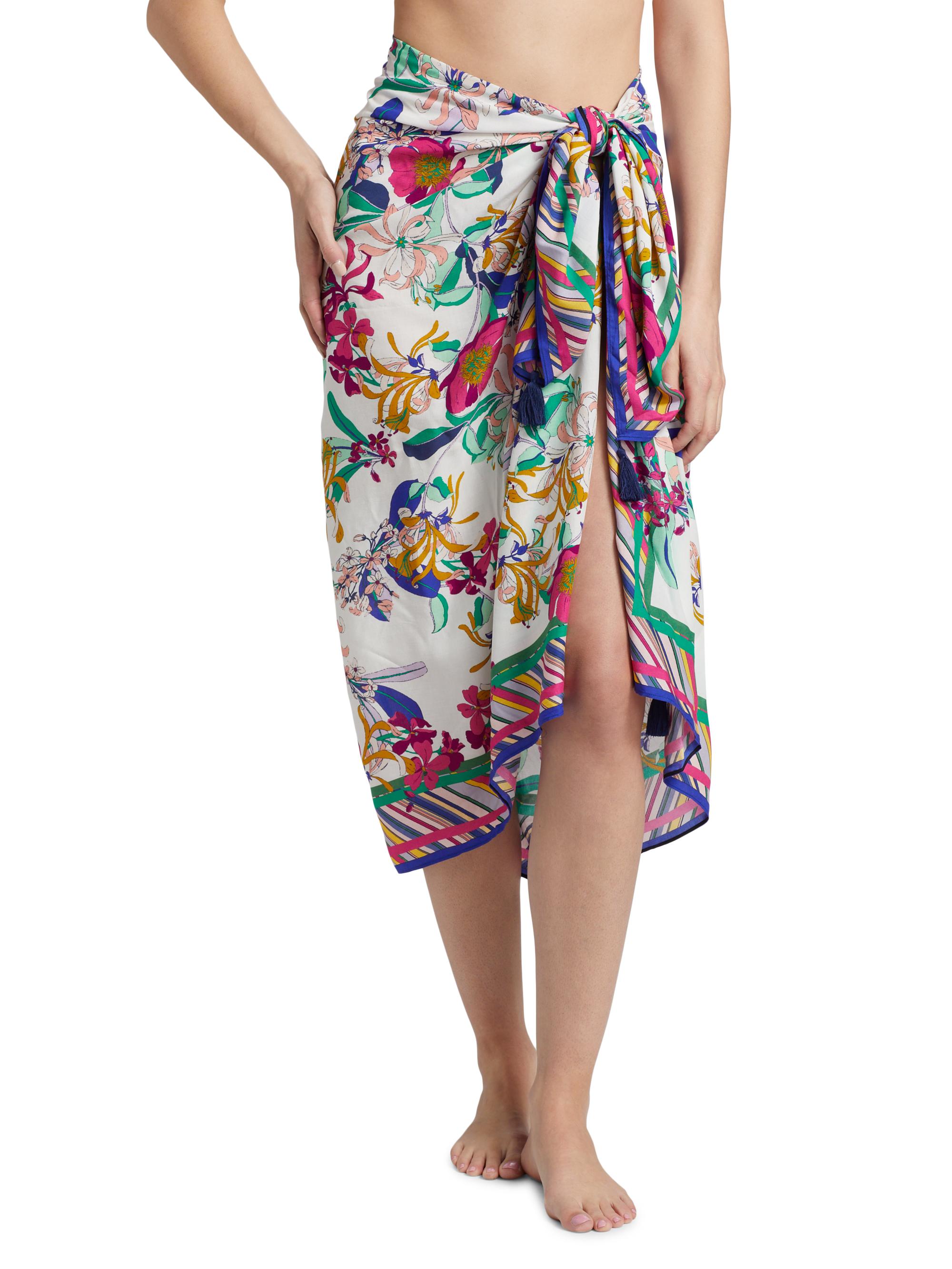 Johnny Was Aldrich Floral Tie-Waist Sarong | Saks Fifth Avenue