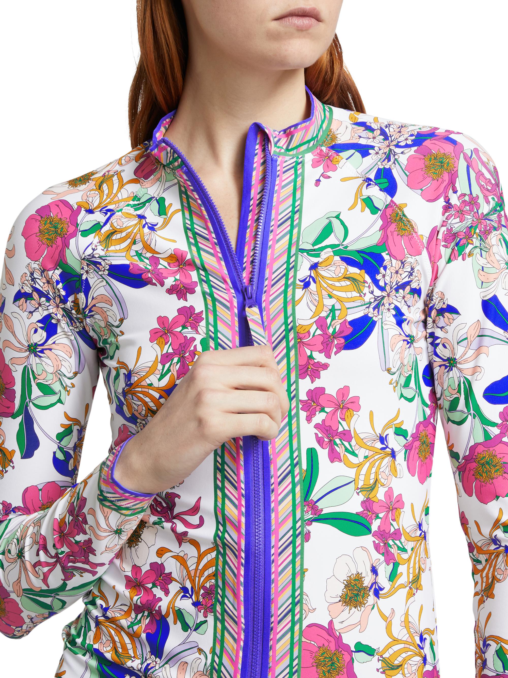 Johnny Was Aldrich Paisley Front-Zip Surf Shirt | Saks Fifth Avenue