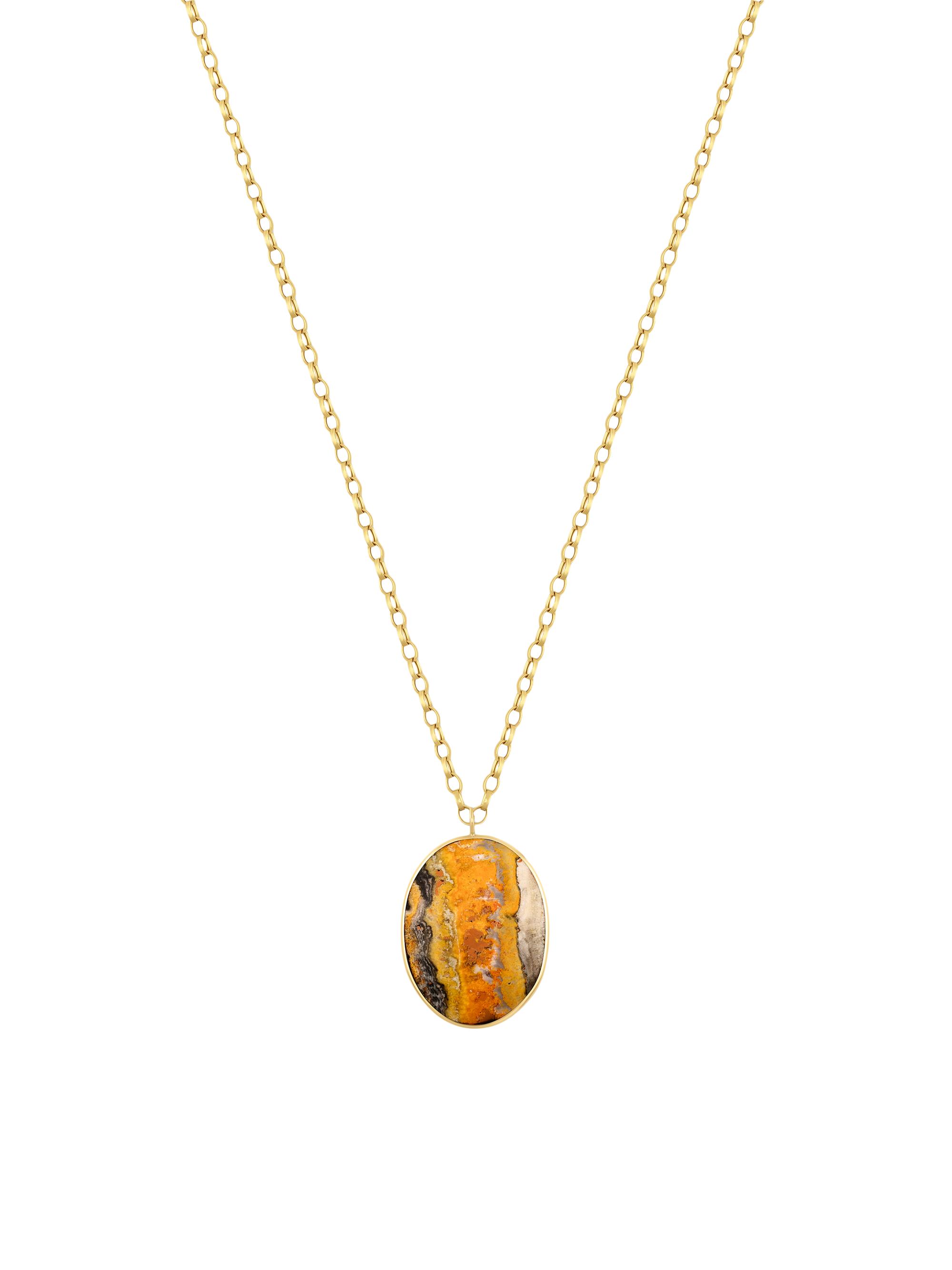 Jia Jia Treasure 14K Yellow Gold & Bumblebee Jasper Pendant Necklace ...