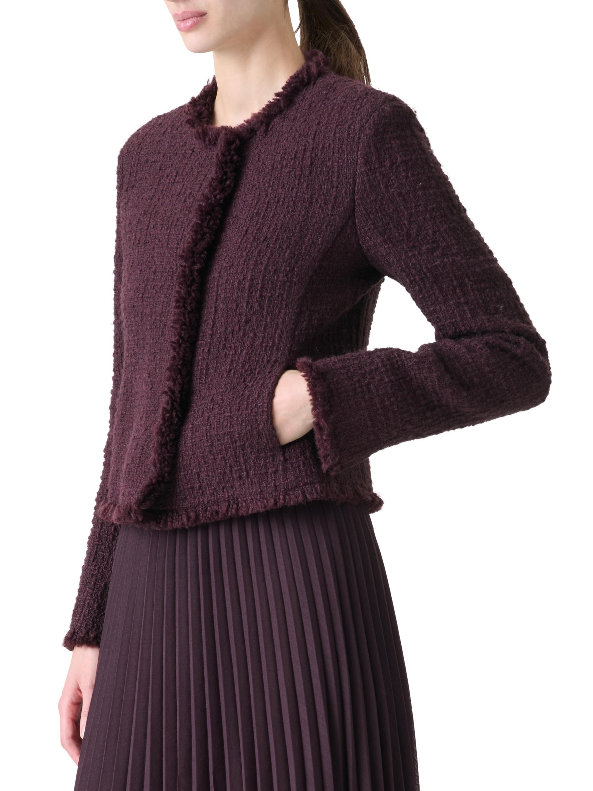 Akris punto Tweed Round Neck Jacket | Saks Fifth Avenue