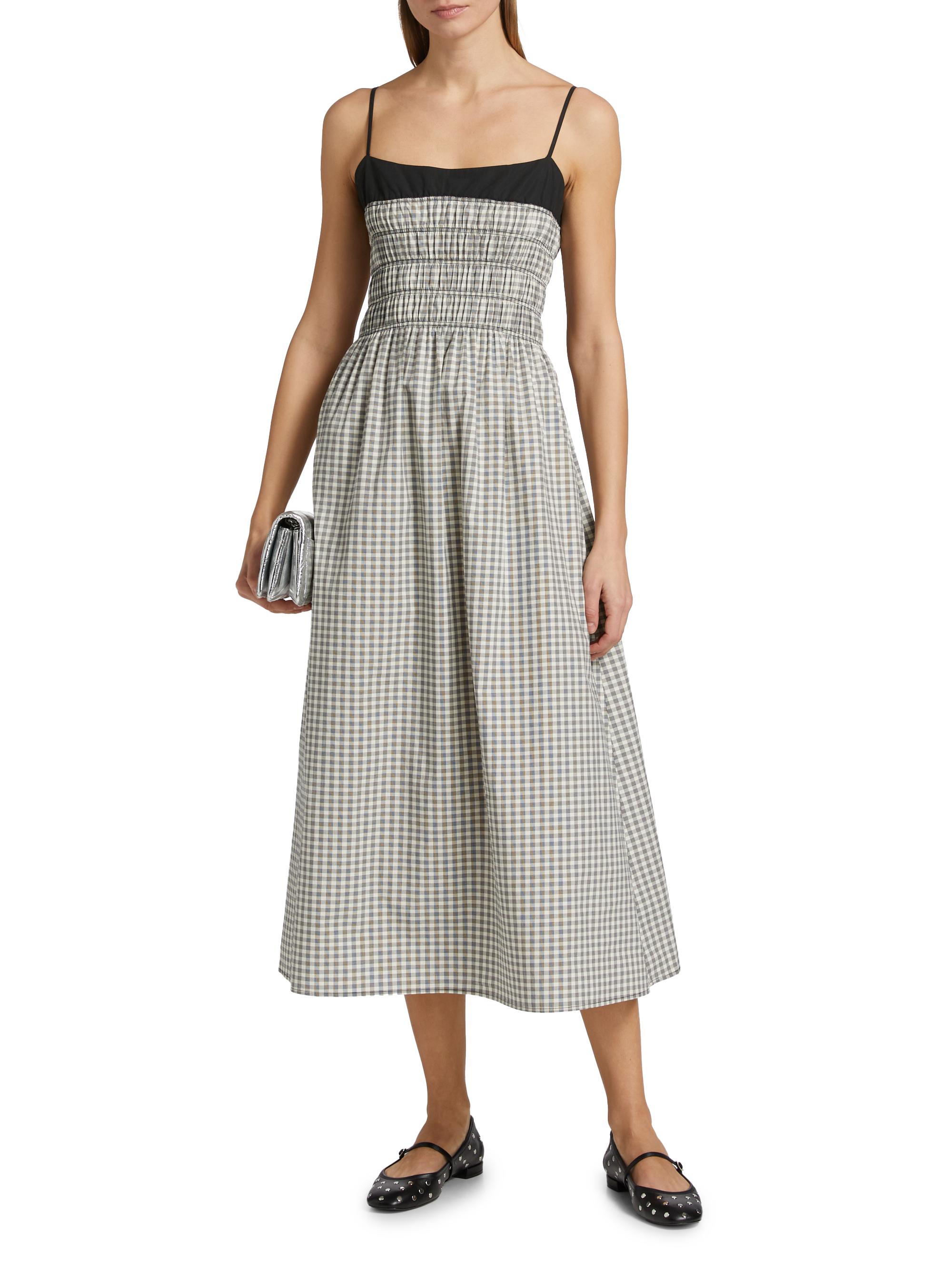 Rails Primrose Gingham Stretch-Cotton Midi-Dress | Saks Fifth Avenue
