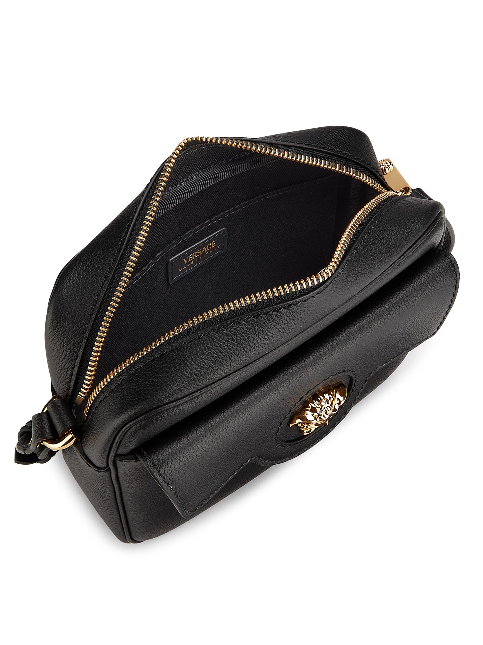Versace Medusa Leather Camera Shoulder Bag | Saks Fifth Avenue