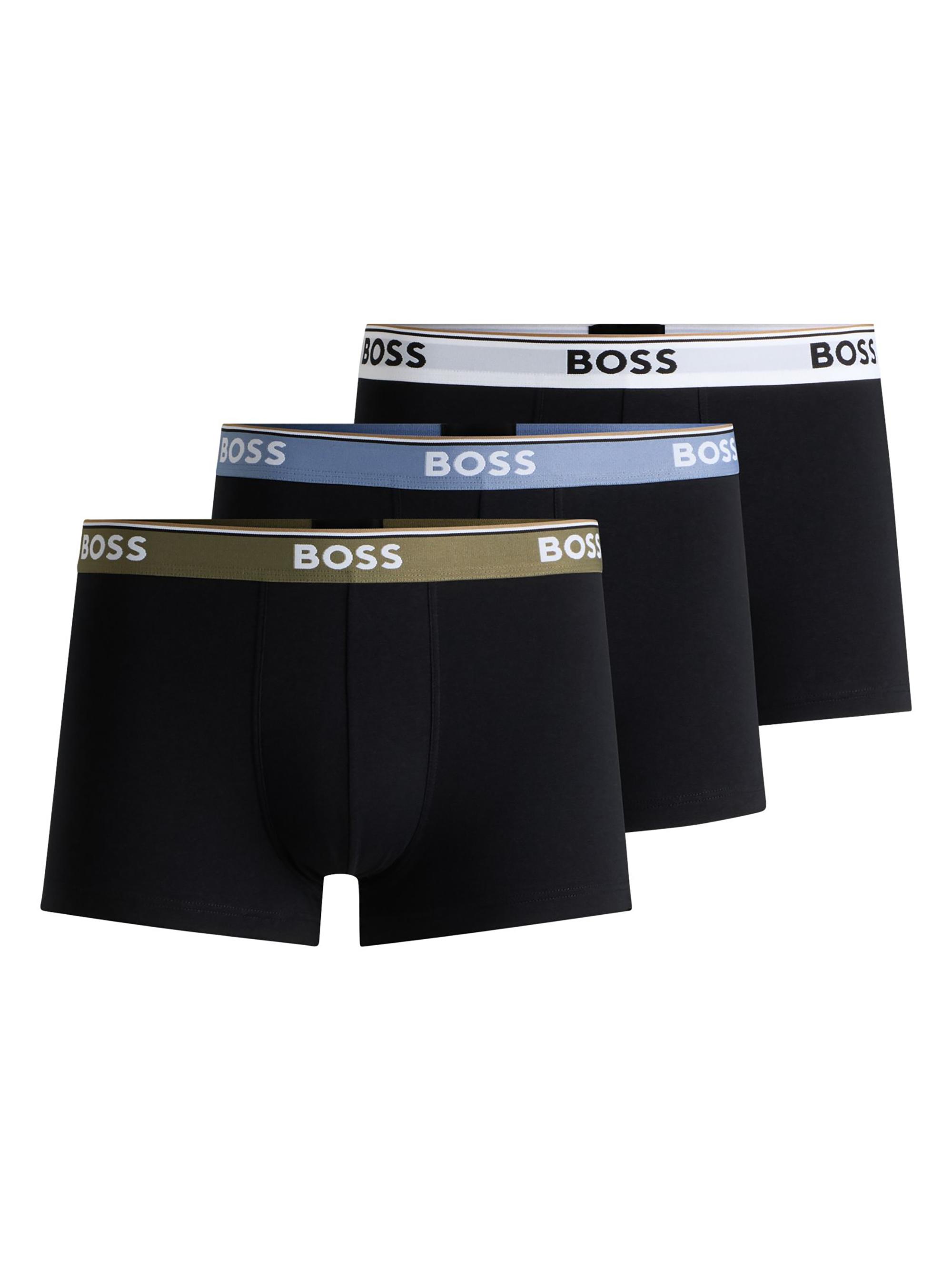 BOSS Three-Pack of Stretch-Cotton Trunks with Logo Waistbands | Saks ...
