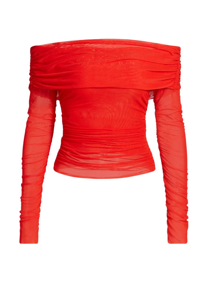 Shop Significant Other Tillie Mesh Off-The-Shoulder Top | Saks Fifth Avenue