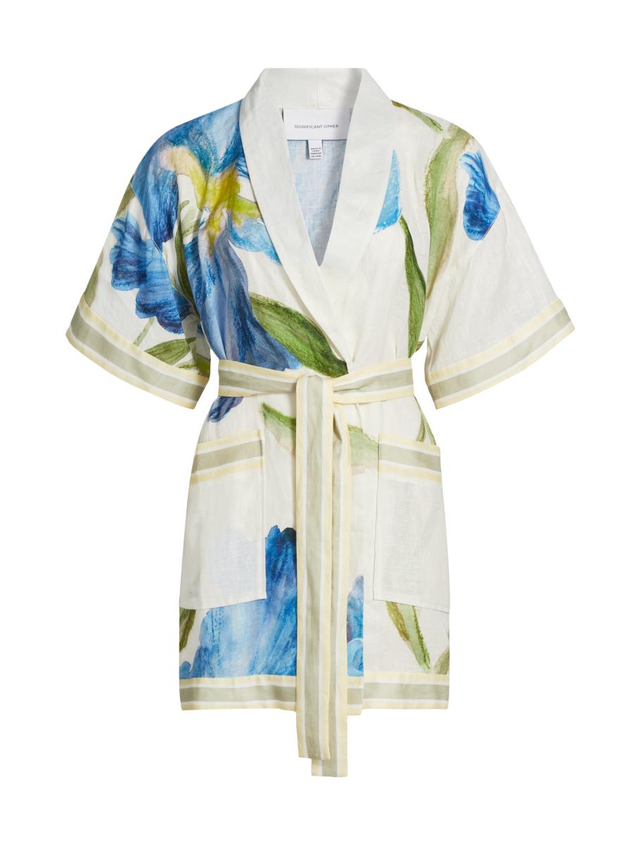 Significant Other Greer Floral Wrap Tie-Waist Minidress | Saks Fifth Avenue