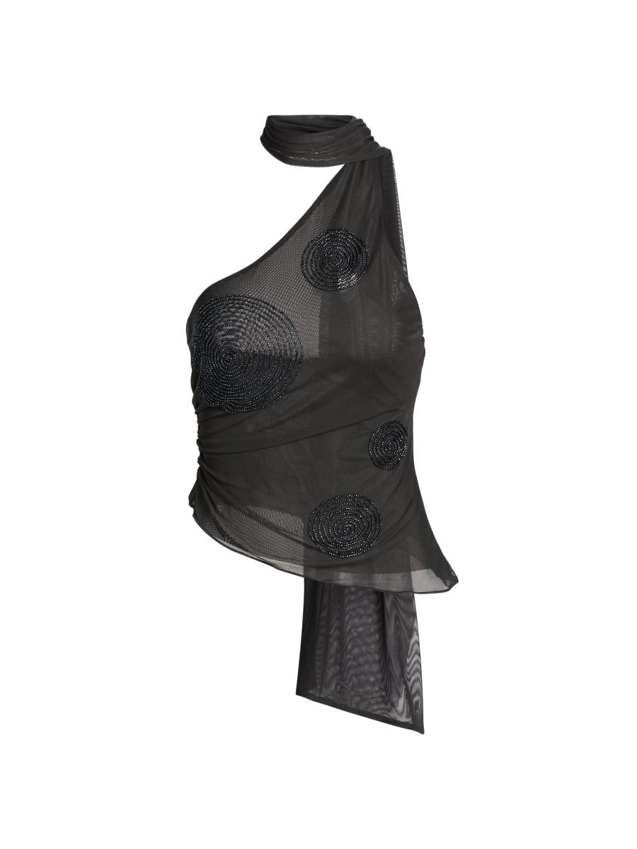 Significant Other Chelsea Sheer Mesh Beaded Top | Saks Fifth Avenue