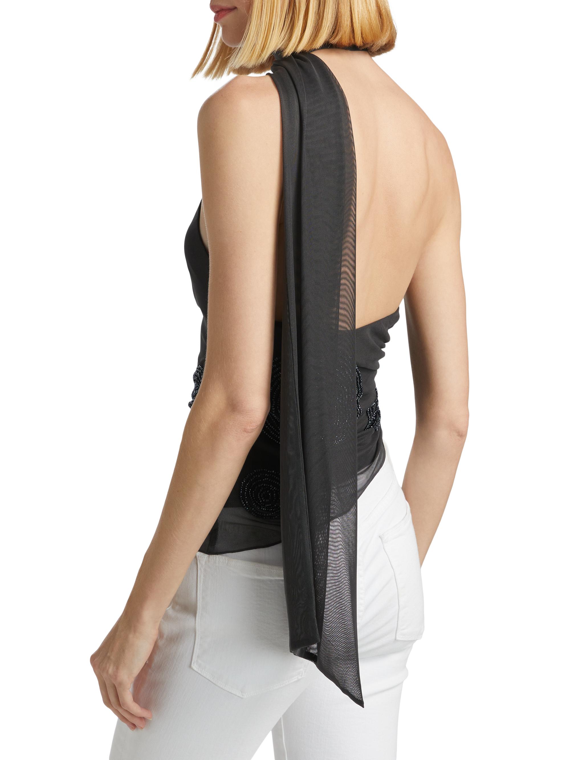 Significant Other Chelsea Sheer Mesh Beaded Top | Saks Fifth Avenue