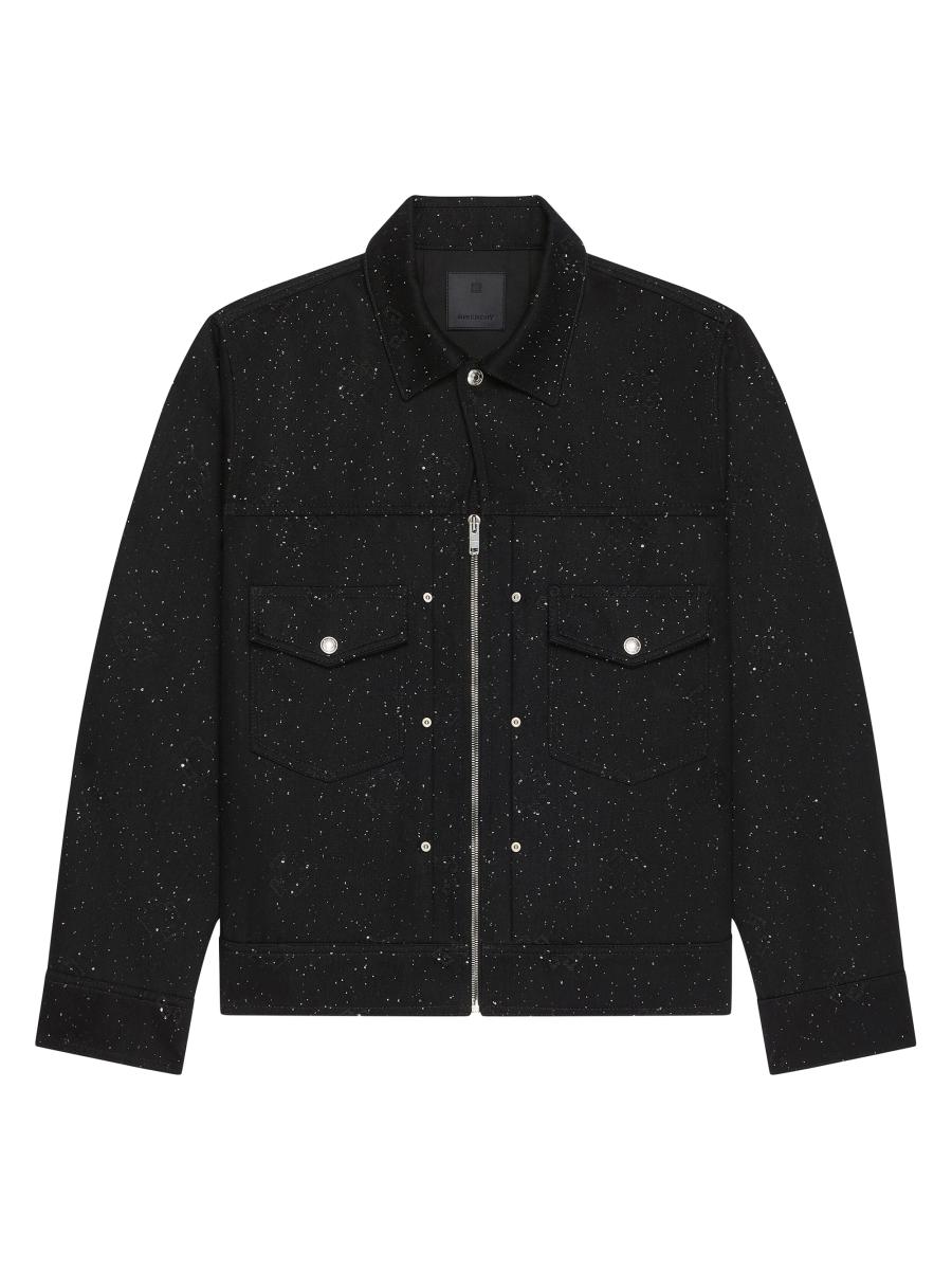 Givenchy Jacket in Monogram 72 Denim with Sequins | Saks Fifth Avenue