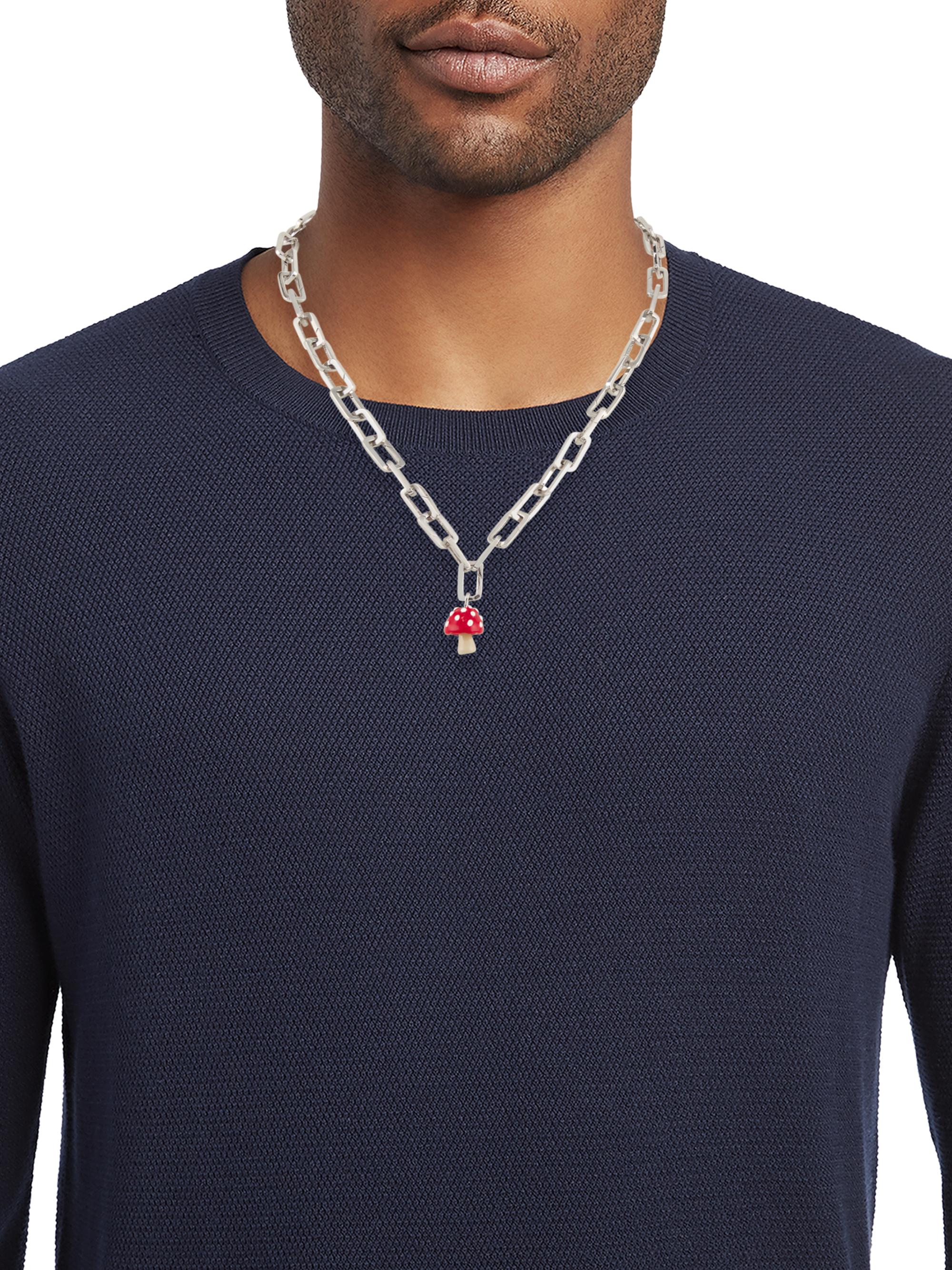 Poubel Sterling Silver & Enamel Mushroom Pendant Necklace | Saks Fifth ...
