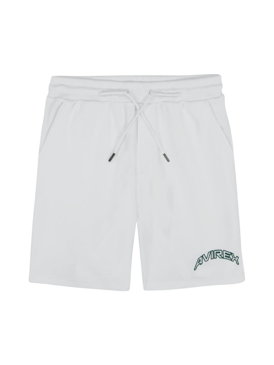 Avirex Tennis Logo Cotton Waffle-Knit Shorts | Saks Fifth Avenue