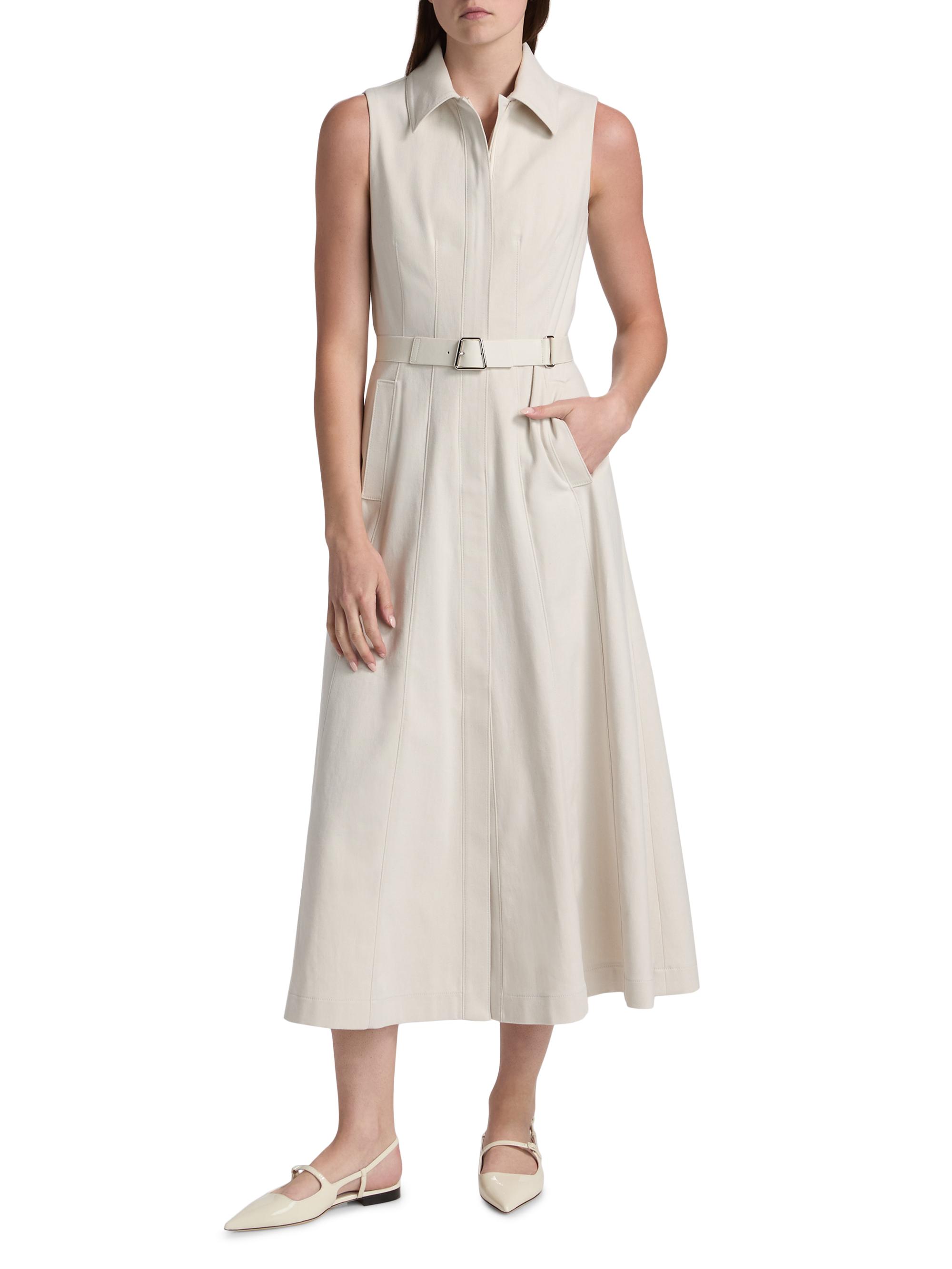 Akris Sleeveless Cotton Midi-Shirtdress | Saks Fifth Avenue