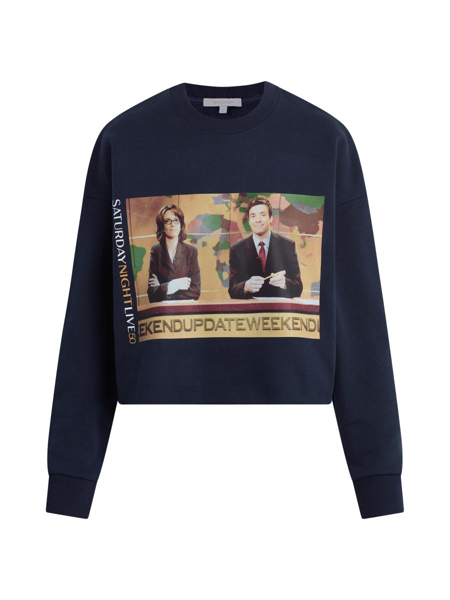 Favorite Daughter Favorite Daughter x SNL Weekend Update Cropped Sweatshirt | Saks Fifth Avenue