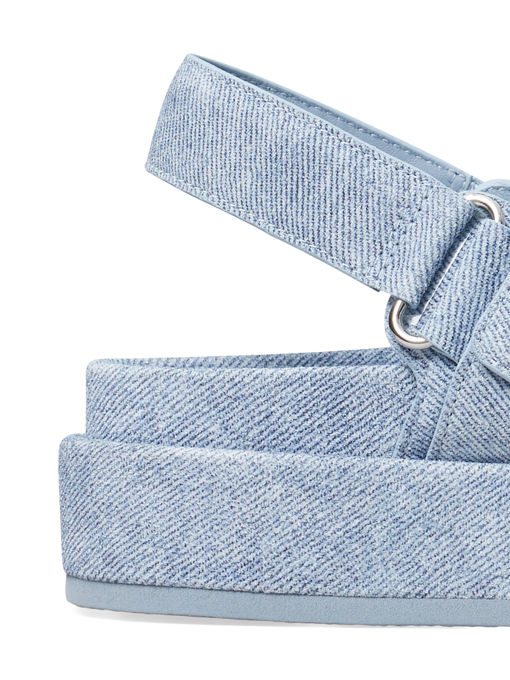 Shop Tory Burch Kira Sport Printed Denim Suede Sandals | Saks Fifth Avenue