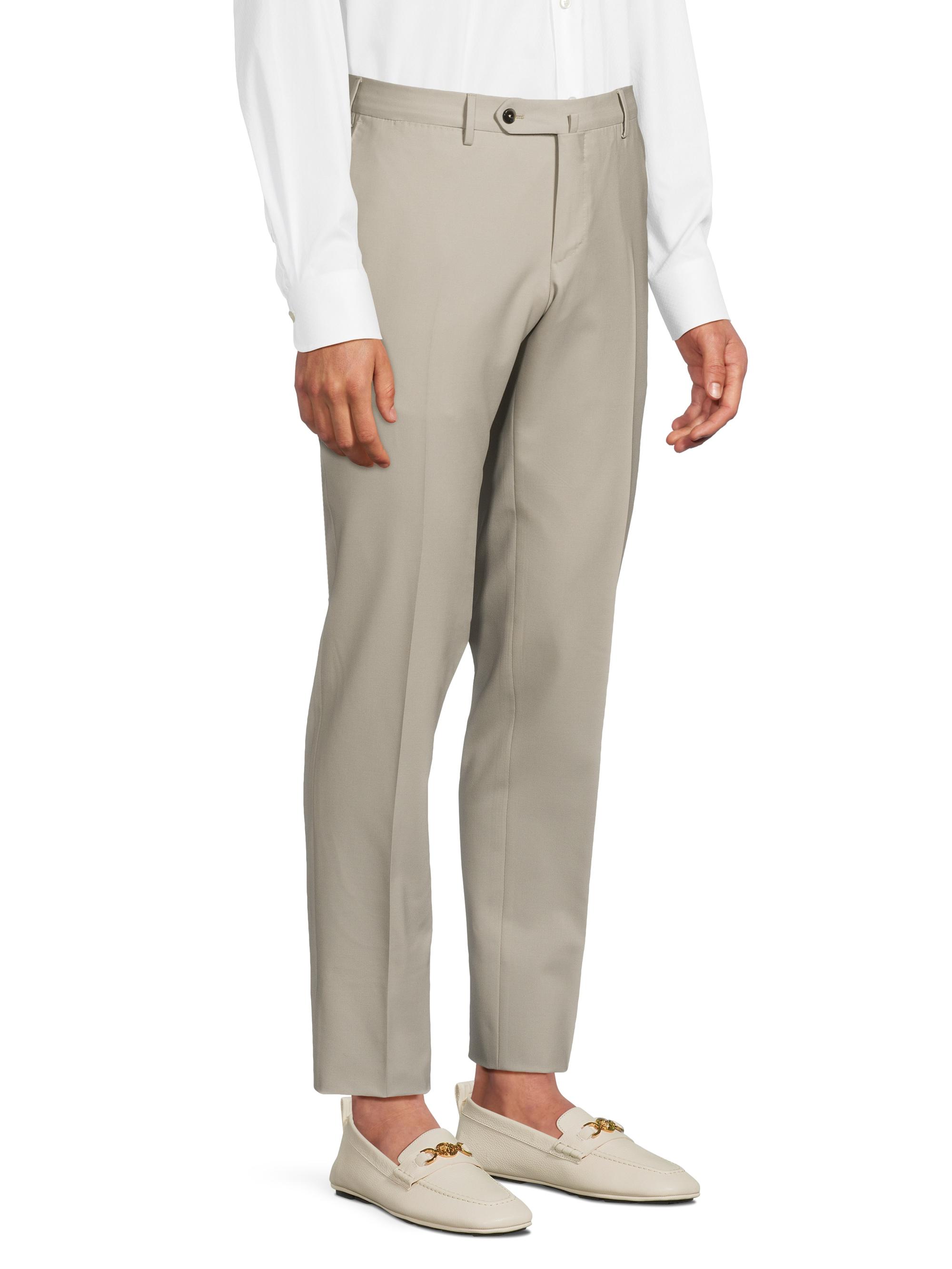 PT Torino High-Performance Wool Button-Tab Slim Trousers | Saks Fifth ...