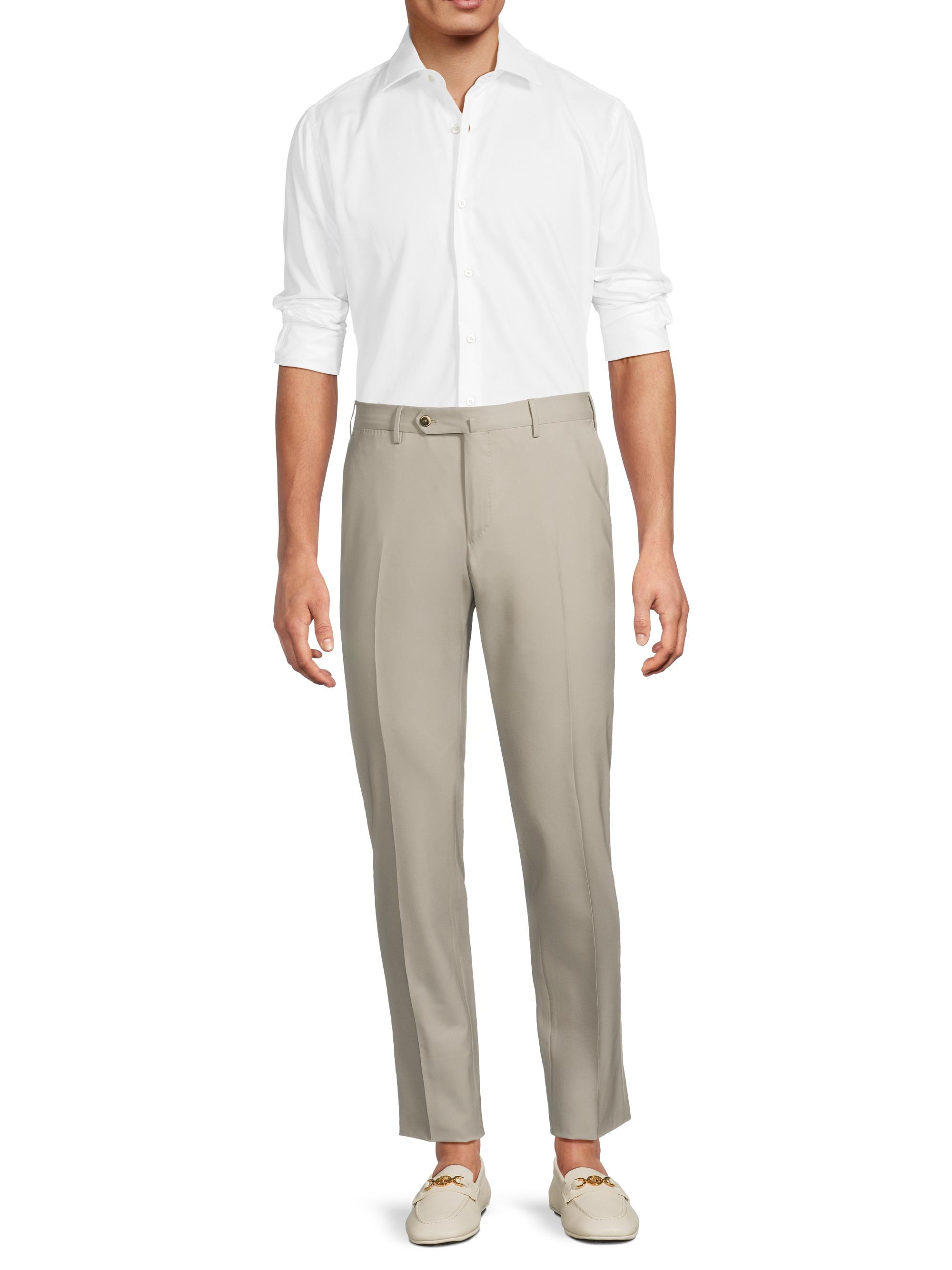 PT Torino High-Performance Wool Button-Tab Slim Trousers | Saks Fifth ...