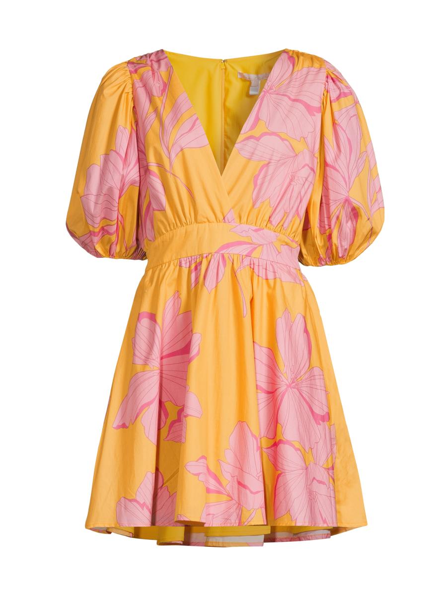 Hutch Letty Cotton Puff-Sleeve Minidress | Saks Fifth Avenue