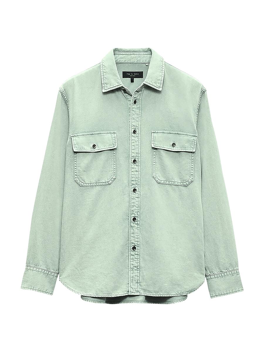 rag & bone Stretch-Cotton Button-Front Shirt | Saks Fifth Avenue