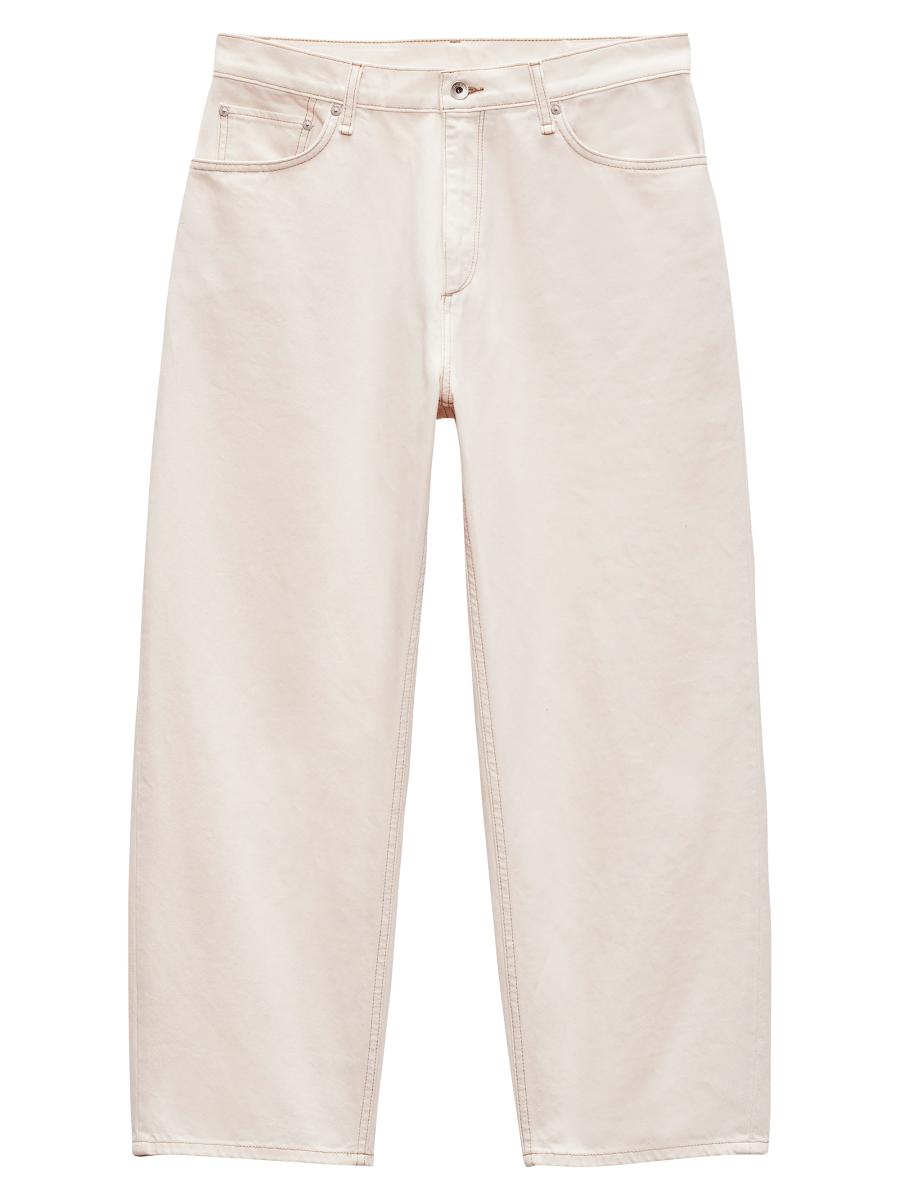 rag & bone Baggy Authentic Rigid Ecru Relaxed Jeans | Saks Fifth Avenue