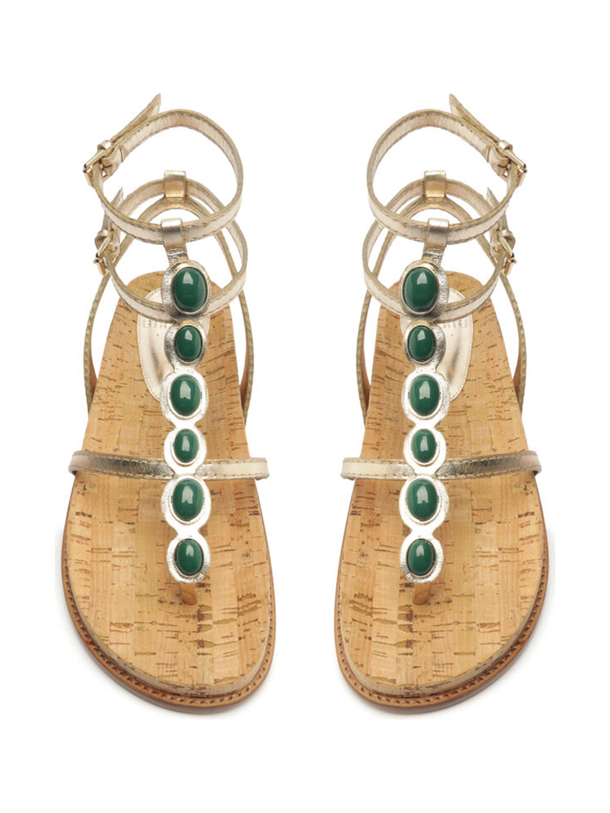 Shop Alexandre Birman Jade Metallic Leather Sandals | Saks Fifth Avenue