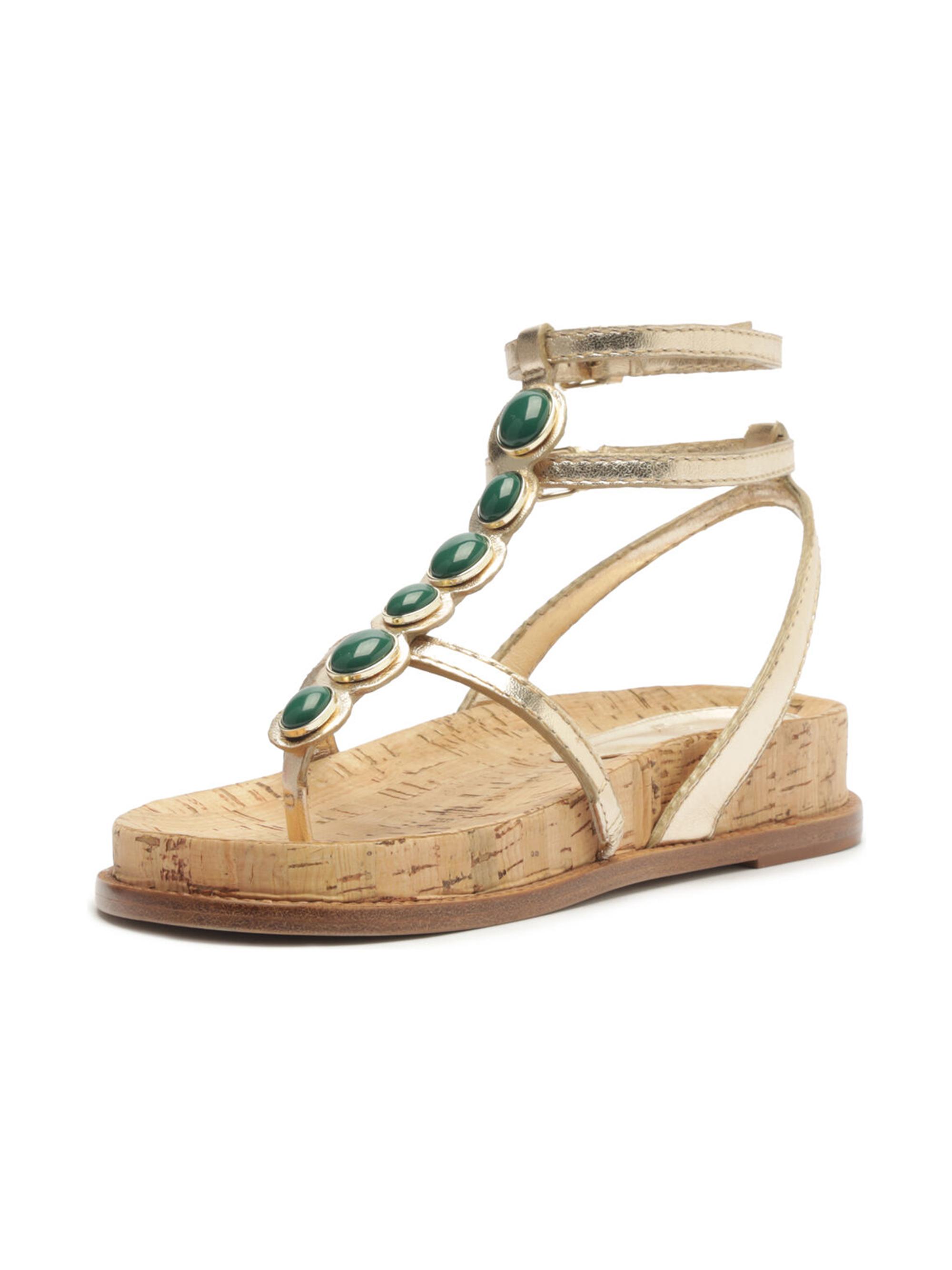 Alexandre Birman Jade Metallic Leather Sandals | Saks Fifth Avenue