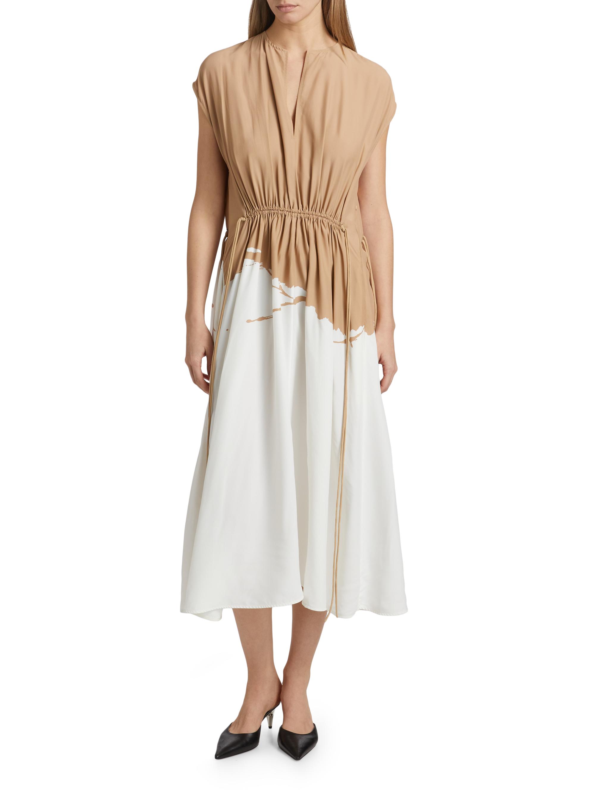Proenza Schouler Ezra Dip-Dye Drawstring Waist Midi-Dress | Saks Fifth ...