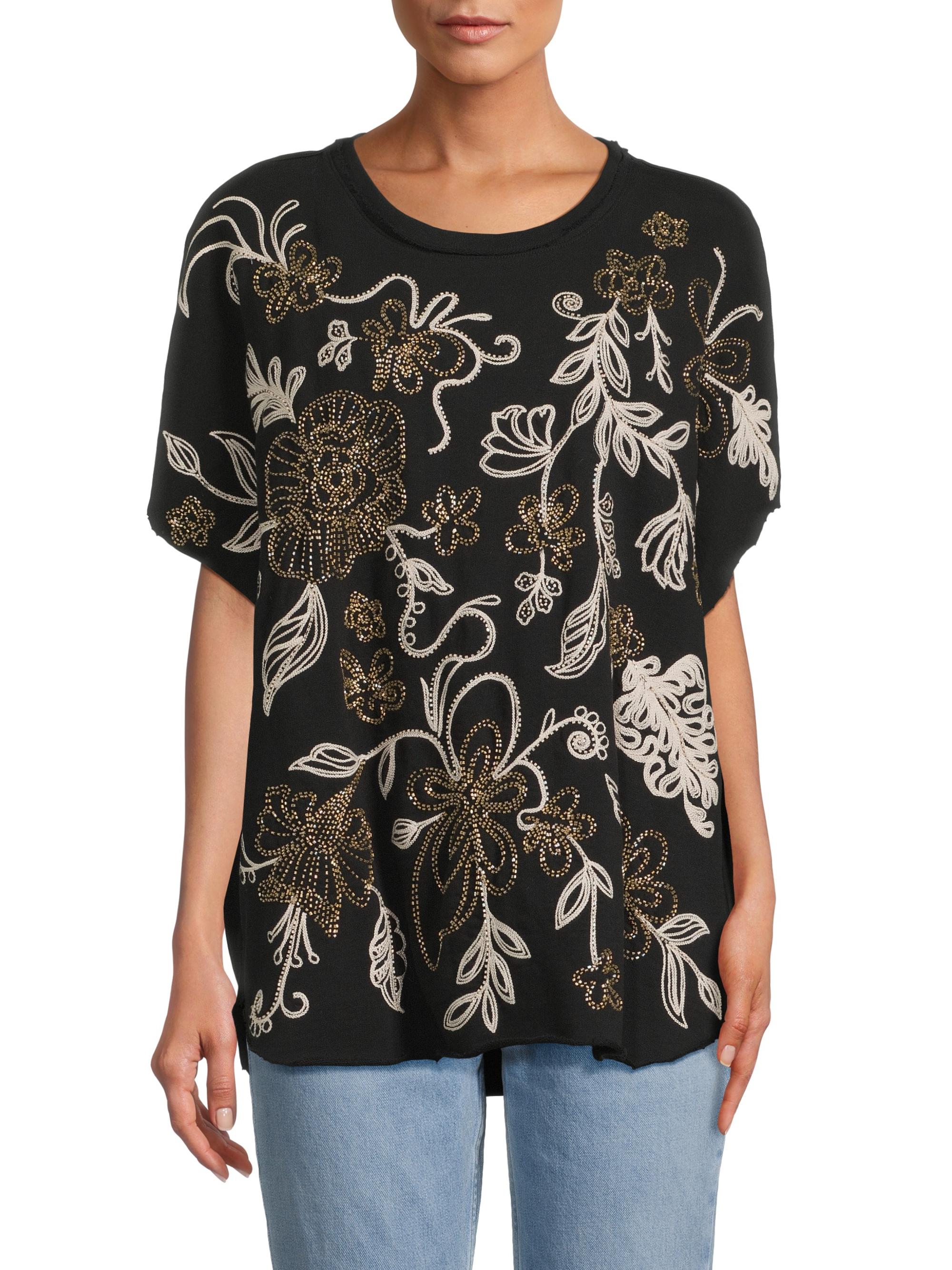 Johnny Was Adelaide Embroidered Tunic Top | Saks Fifth Avenue