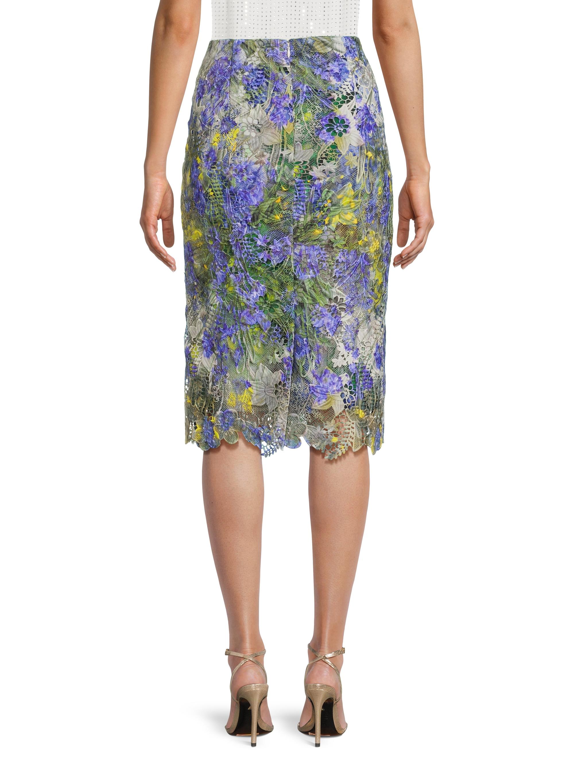 Ungaro Remy Floral Lace Pencil Knee-Length Skirt | Saks Fifth Avenue