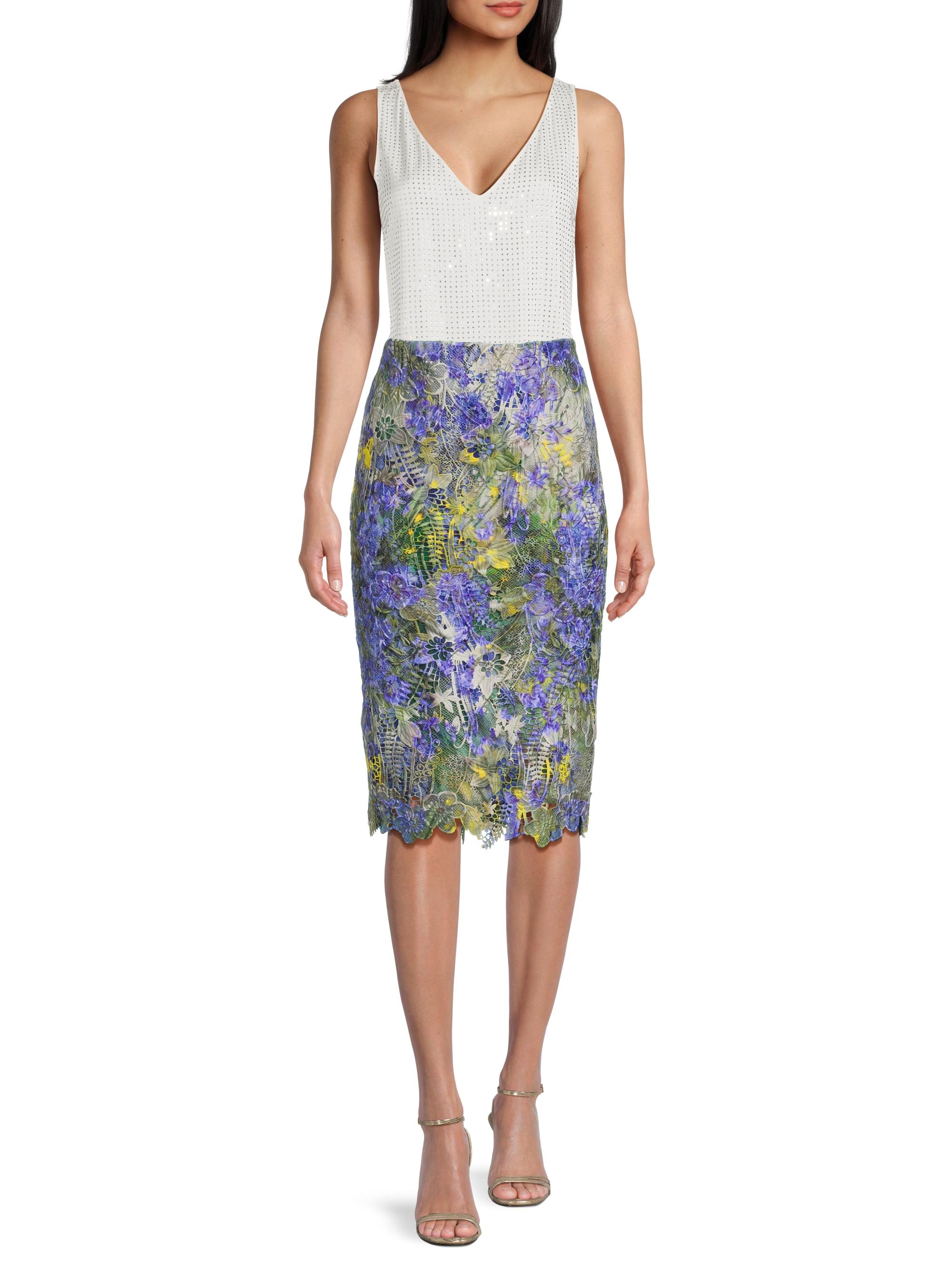 Ungaro Remy Floral Lace Pencil Knee-Length Skirt | Saks Fifth Avenue