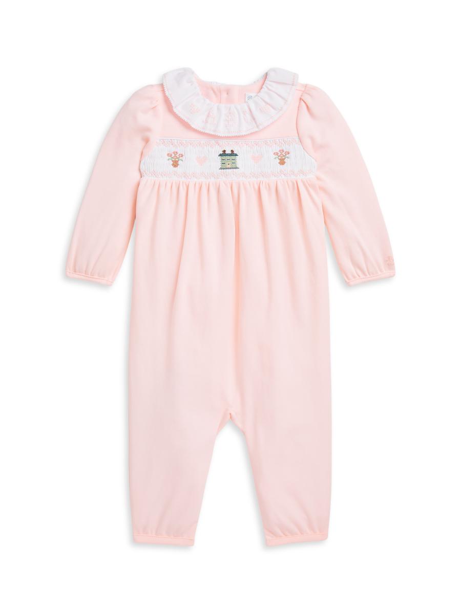 Polo Ralph Lauren Baby Girl's Ruffle-Trim Embroidered Coveralls | Saks ...