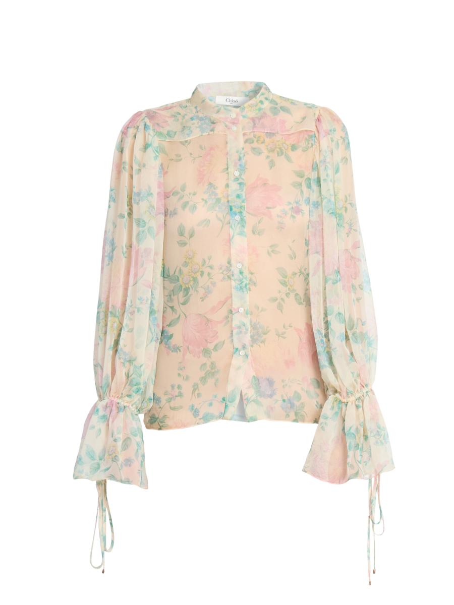 Chloé Floral Silk Blouse | Saks Fifth Avenue