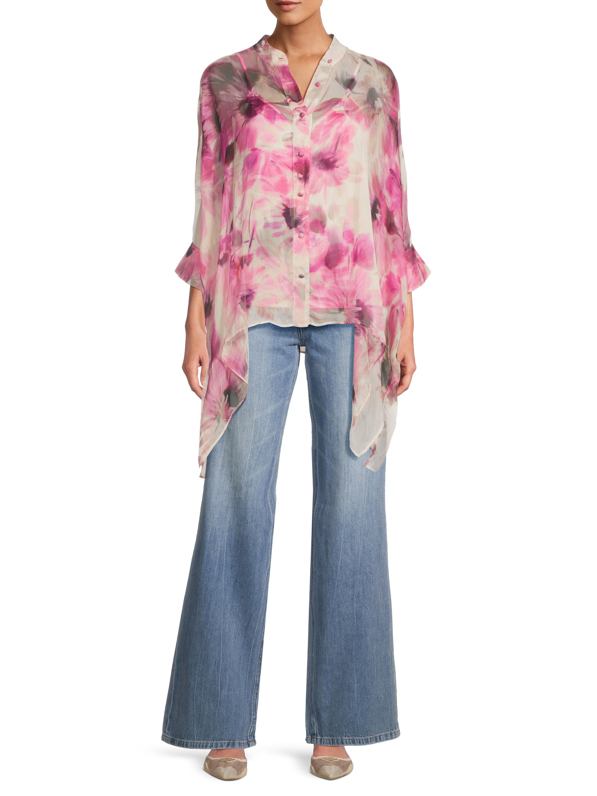 Johnny Was Katia Floral Silk Handkerchief Blouse | Saks Fifth Avenue