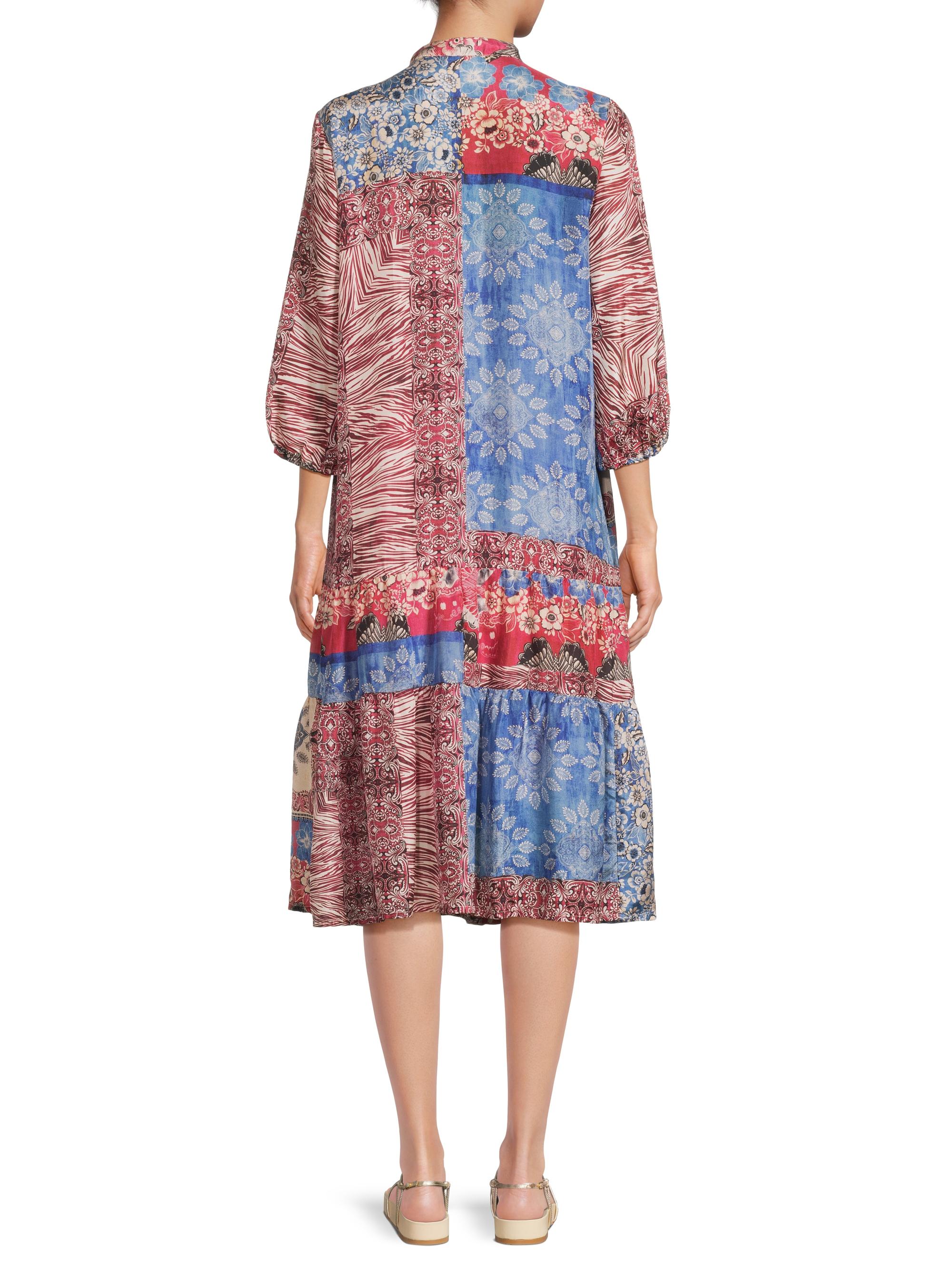 Johnny Was Cornelia Floral Silk Midi-Shirtdress | Saks Fifth Avenue