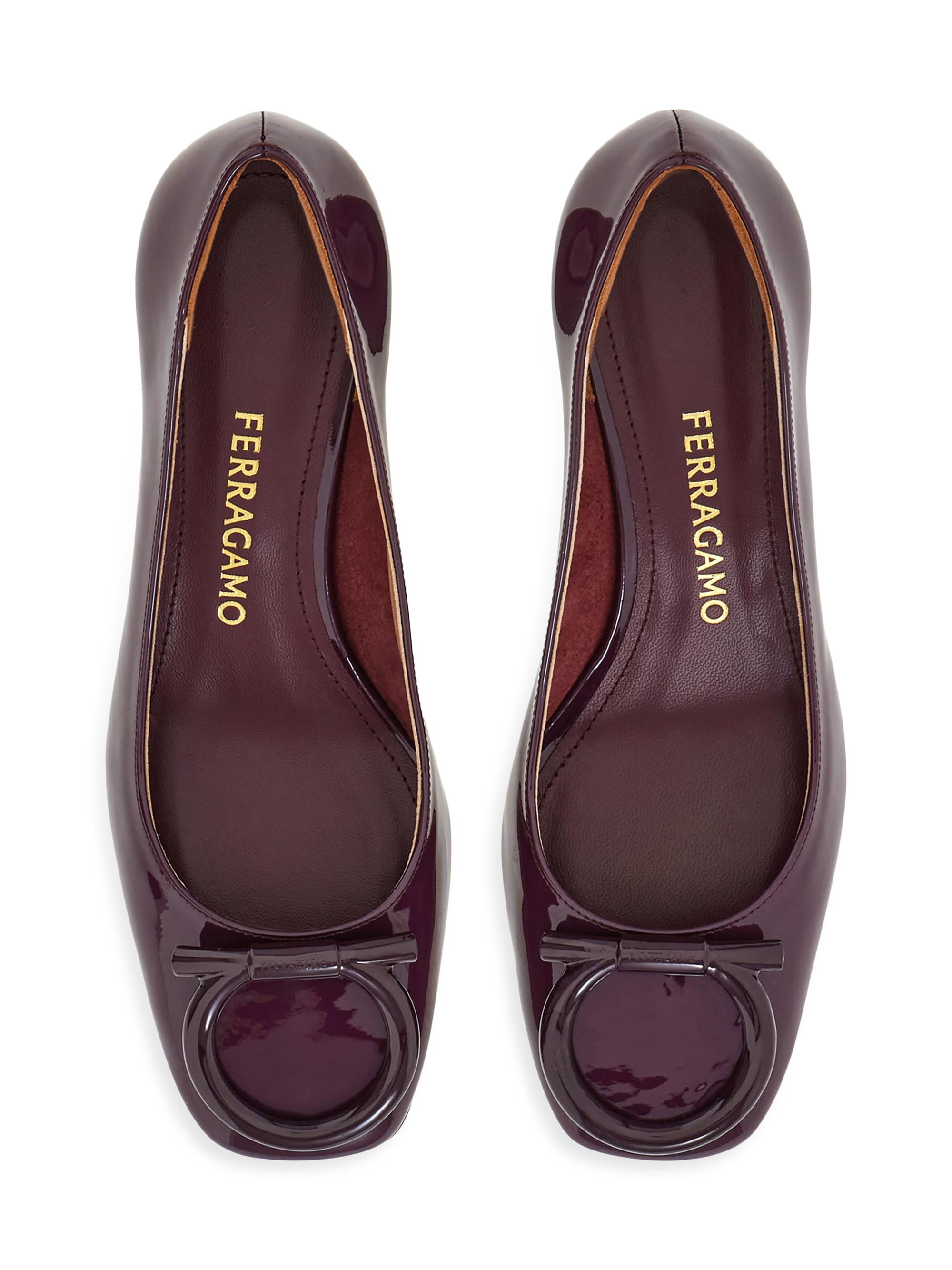 FERRAGAMO Mara 40MM Patent Leather Pumps | Saks Fifth Avenue