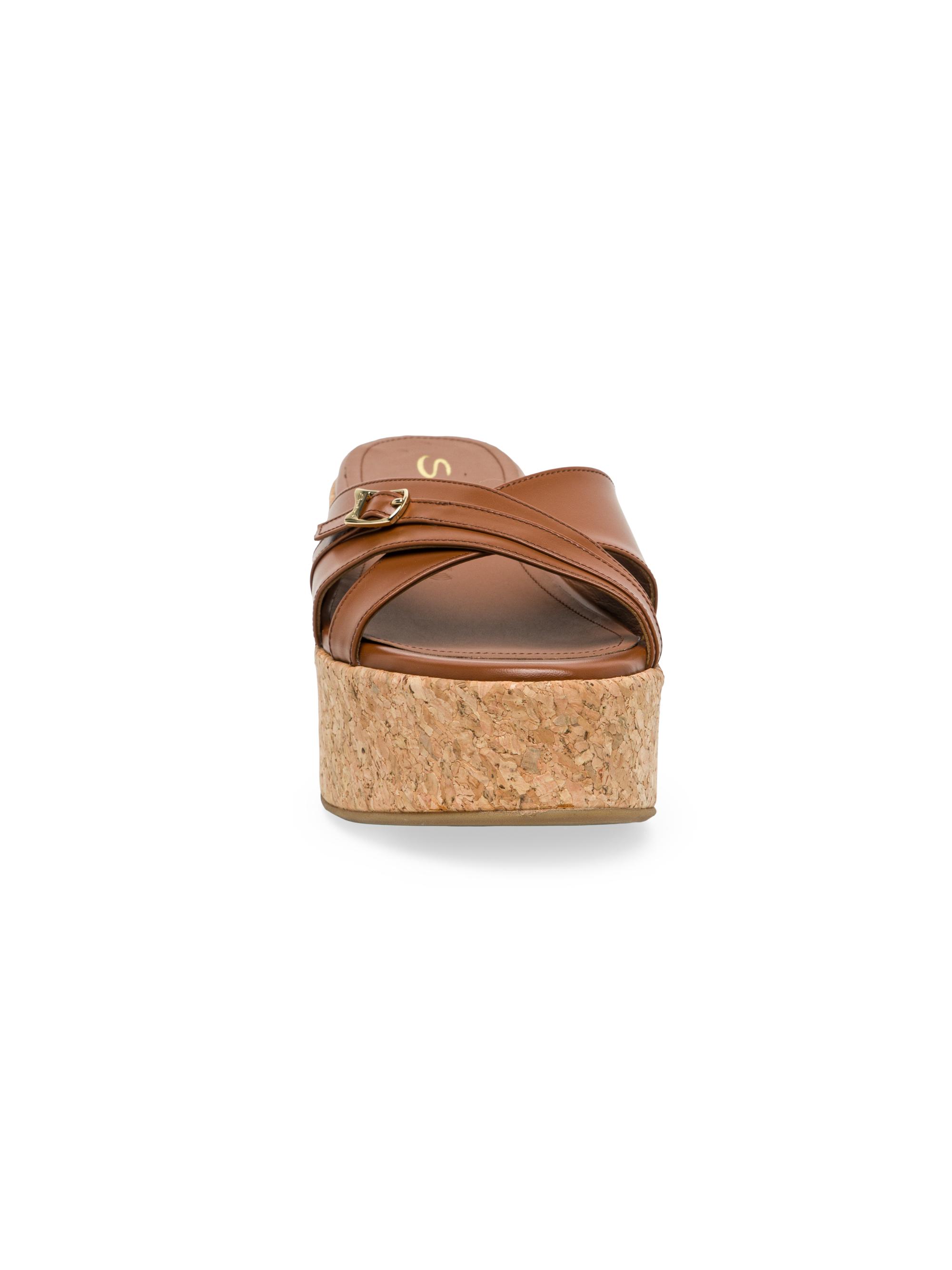 Santoni Leather Platform Sandals | Saks Fifth Avenue