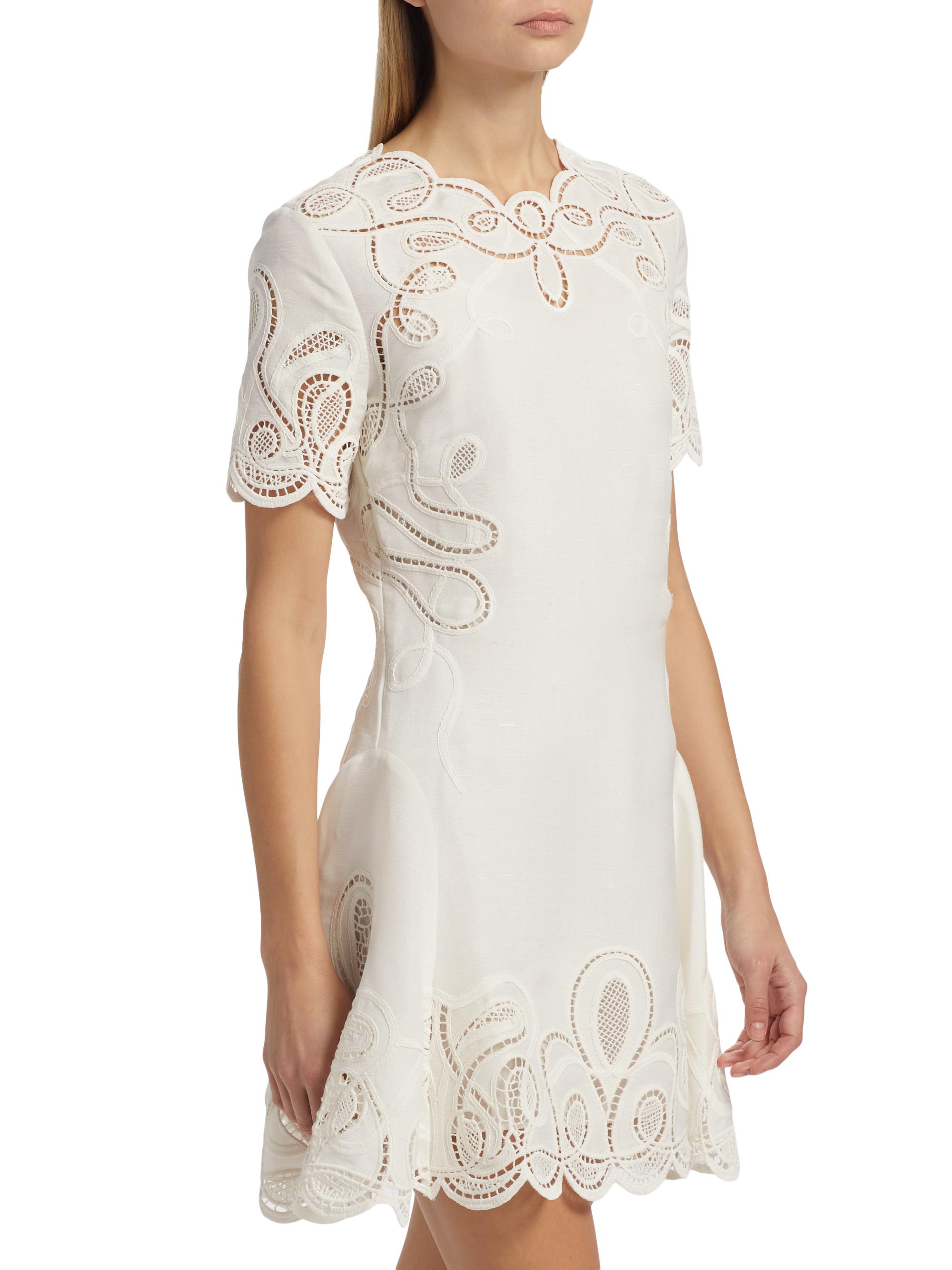 SIMKHAI Morrigan Linen-Blend Minidress | Saks Fifth Avenue